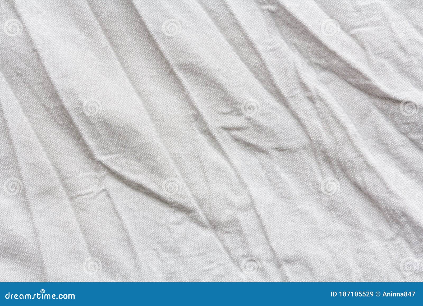 Wrinkled White Cotton Fabric Stock Image - Image of background ...