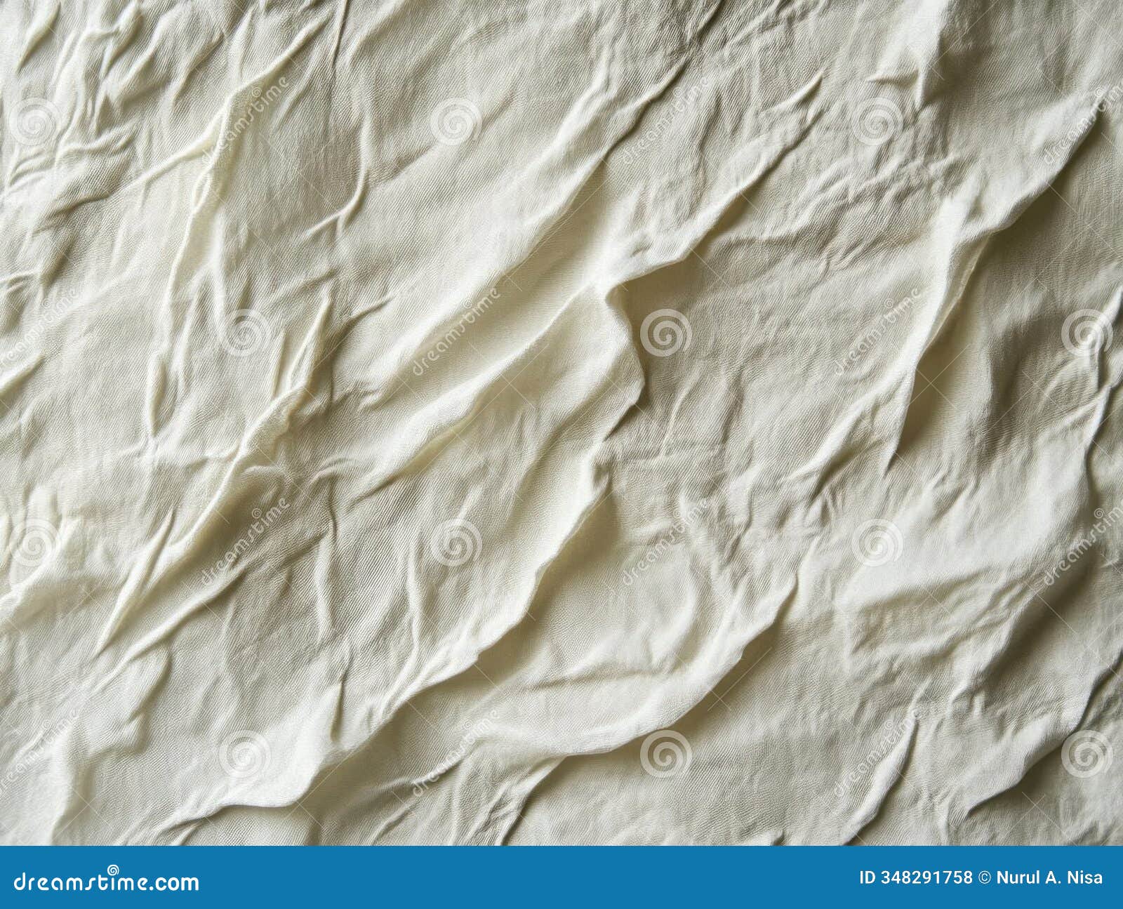 Wrinkled White Fabric Texture, a Close-Up View Stock Illustration ...