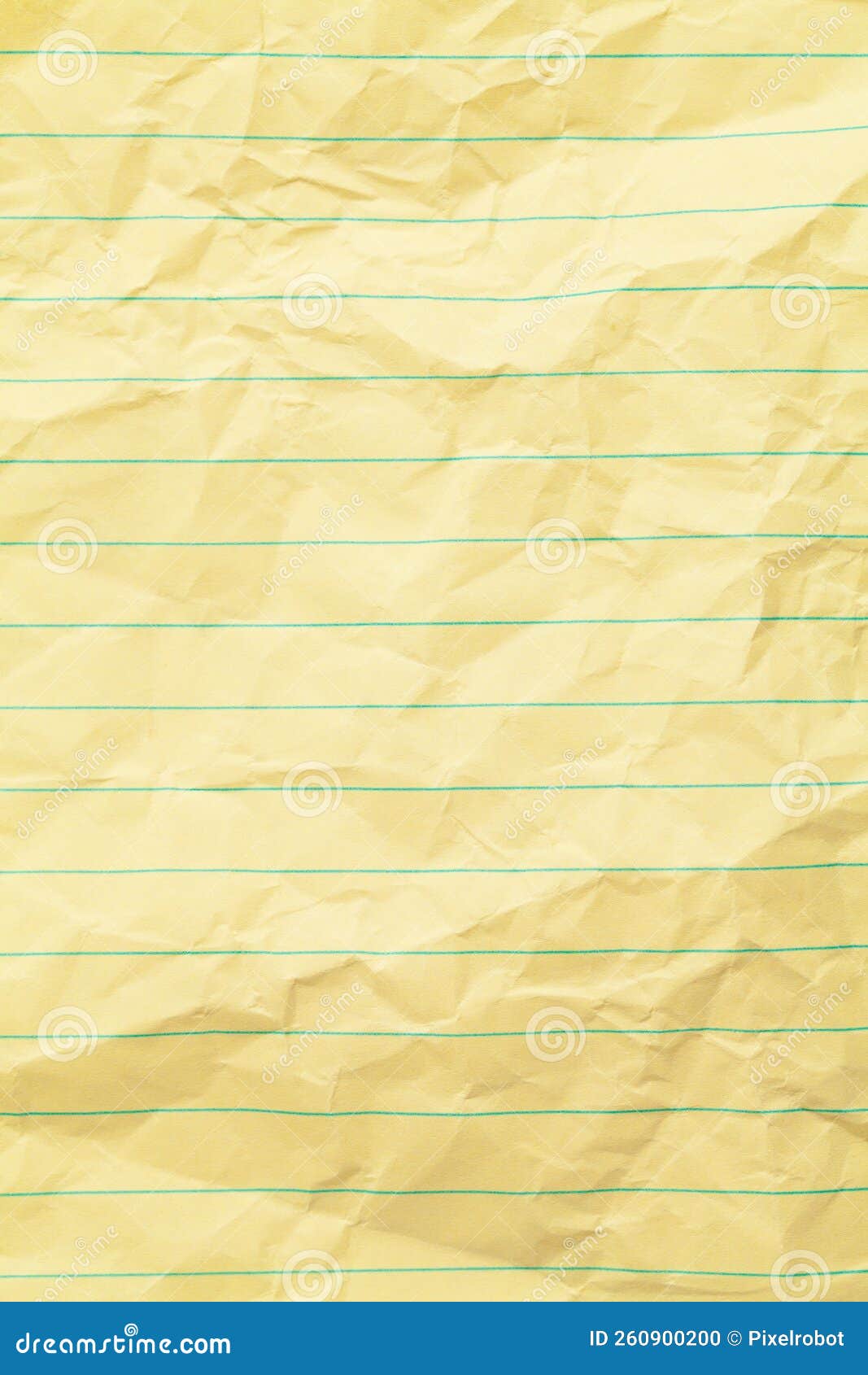 Wrinkled Yellow Lined Paper Stock Photo - Image of document, blank ...