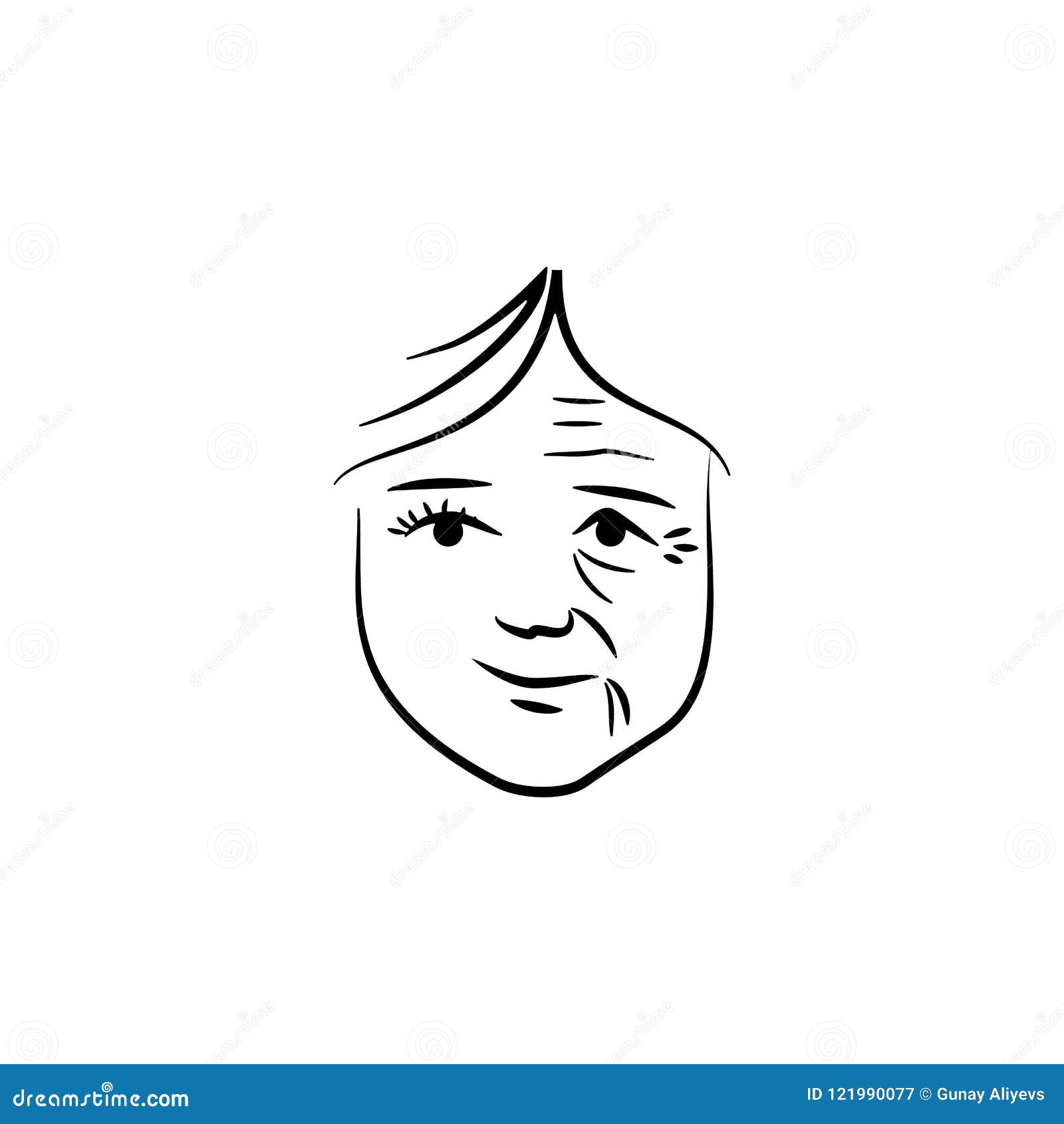 Wrinkles on Face Icon. Element of Anti Aging Icon for Mobile Concept ...