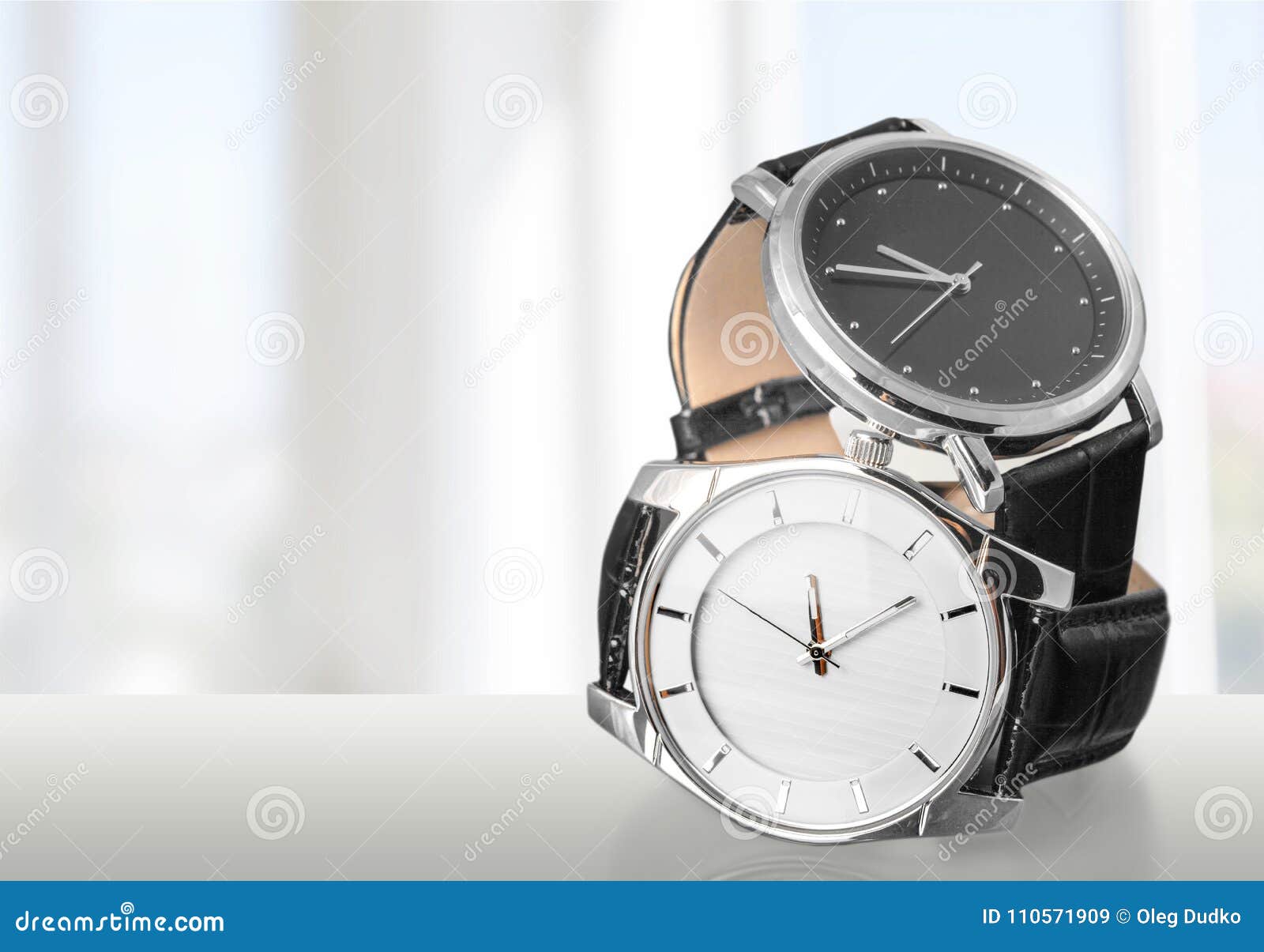 Two Wrist Watches on Light Background Stock Image - Image of arrow ...