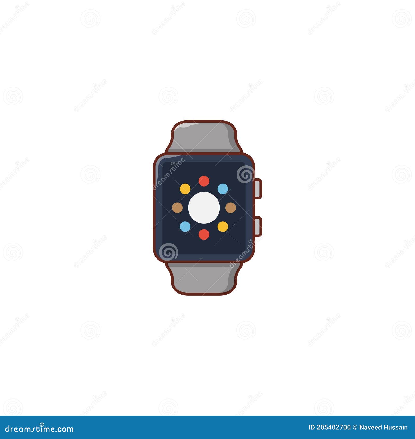 Wrist Vector Flat Colour Icon Stock Vector - Illustration of time ...