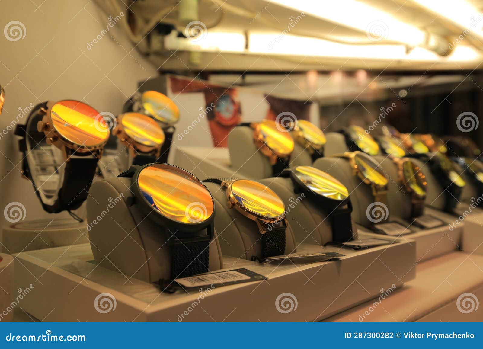 Wrist Watch Close-up on the Store Counter Stock Photo - Image of ...