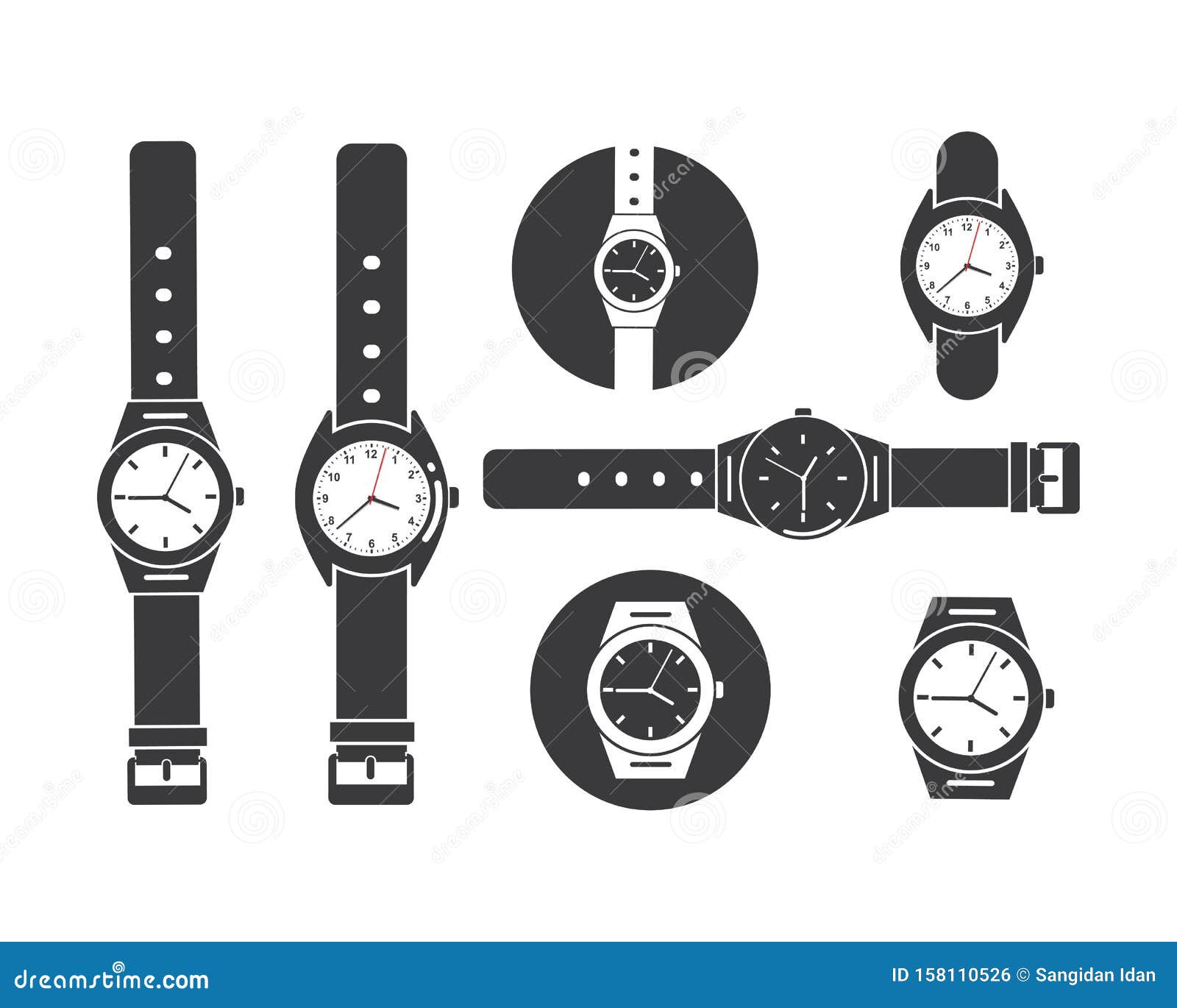 Wrist Watch Icon Vector Template Design Stock Vector - Illustration of ...