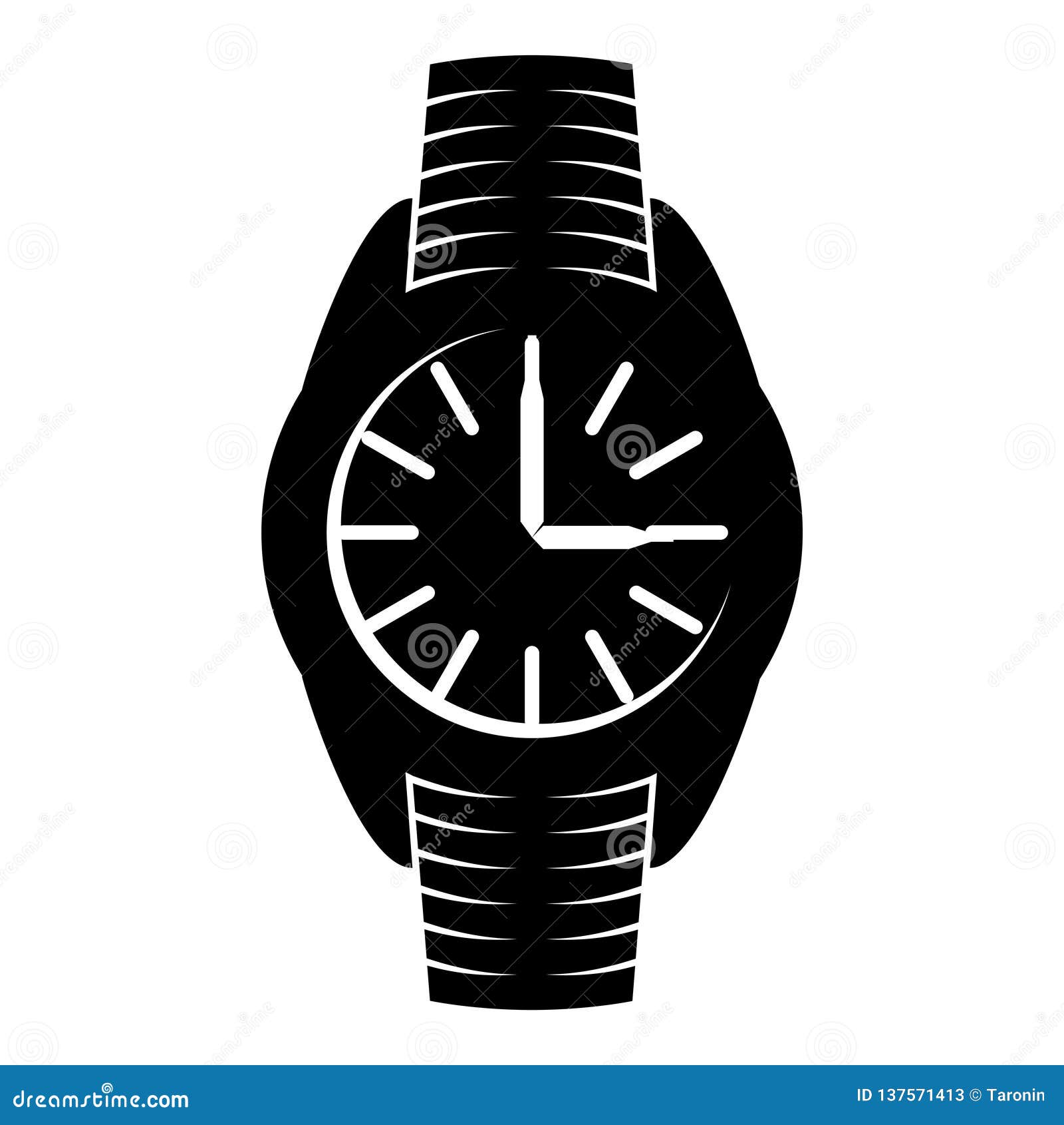 Wrist watch sign. stock vector. Illustration of fashion - 137571413
