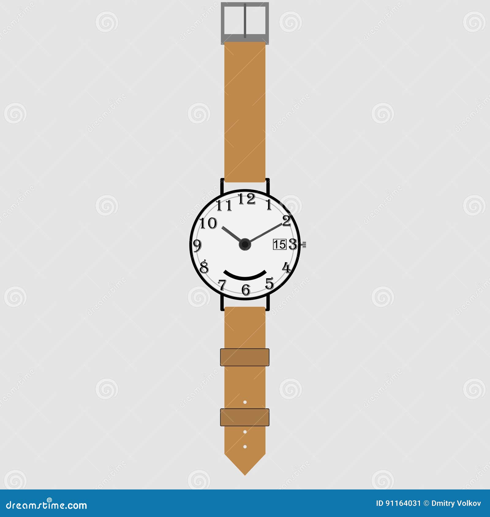 Wrist Watch stock illustration. Illustration of luxury - 91164031
