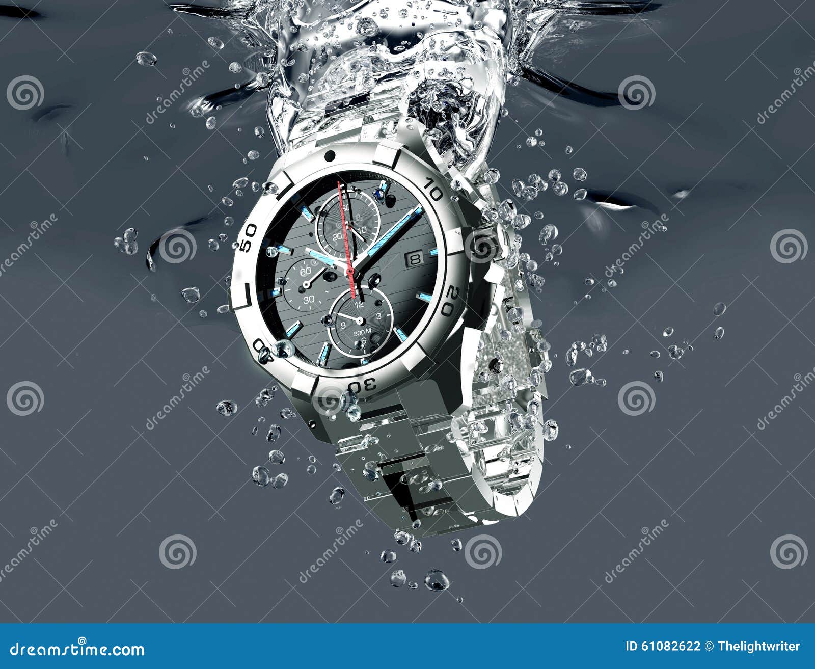 Wrist Watch is Splashing in Water Stock Photo - Image of modern ...