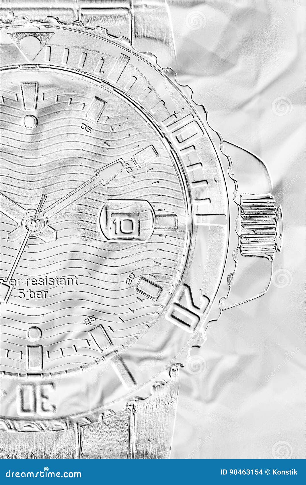 Wrist Watches White Texture Stylization Stock Illustration ...