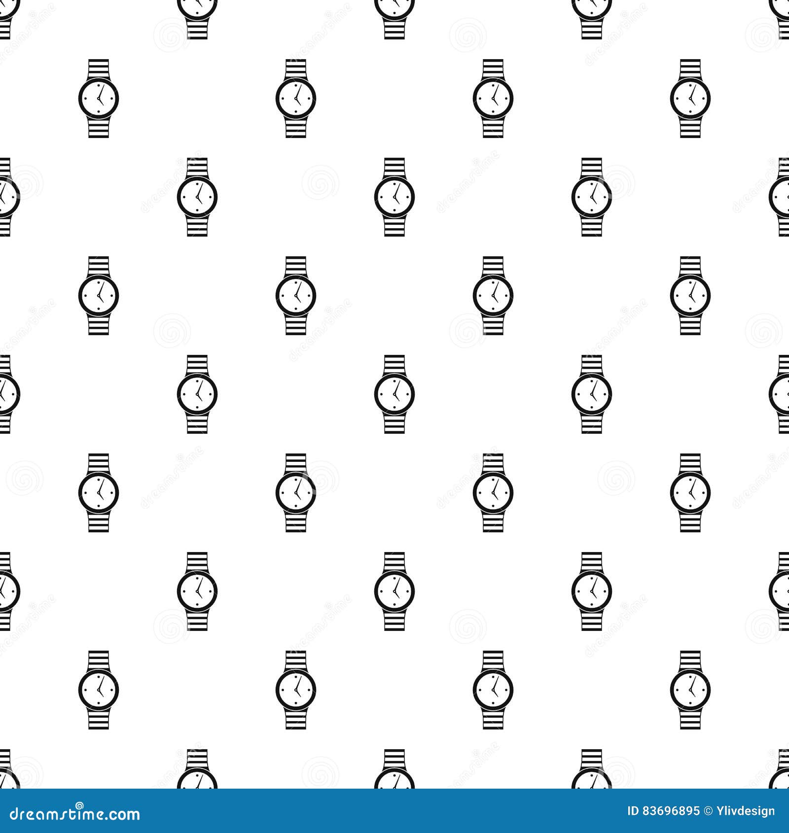 Wrist Womens Watch Pattern, Simple Style Stock Vector - Illustration of ...