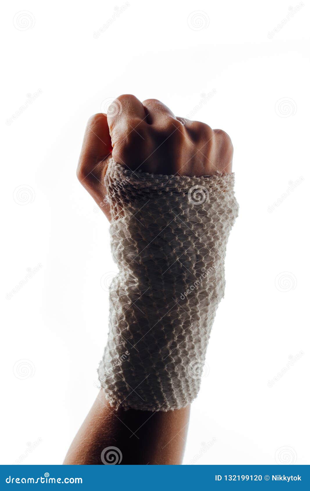 Wrist Wrapped with Healing Bandage Stock Photo - Image of medical, heal ...
