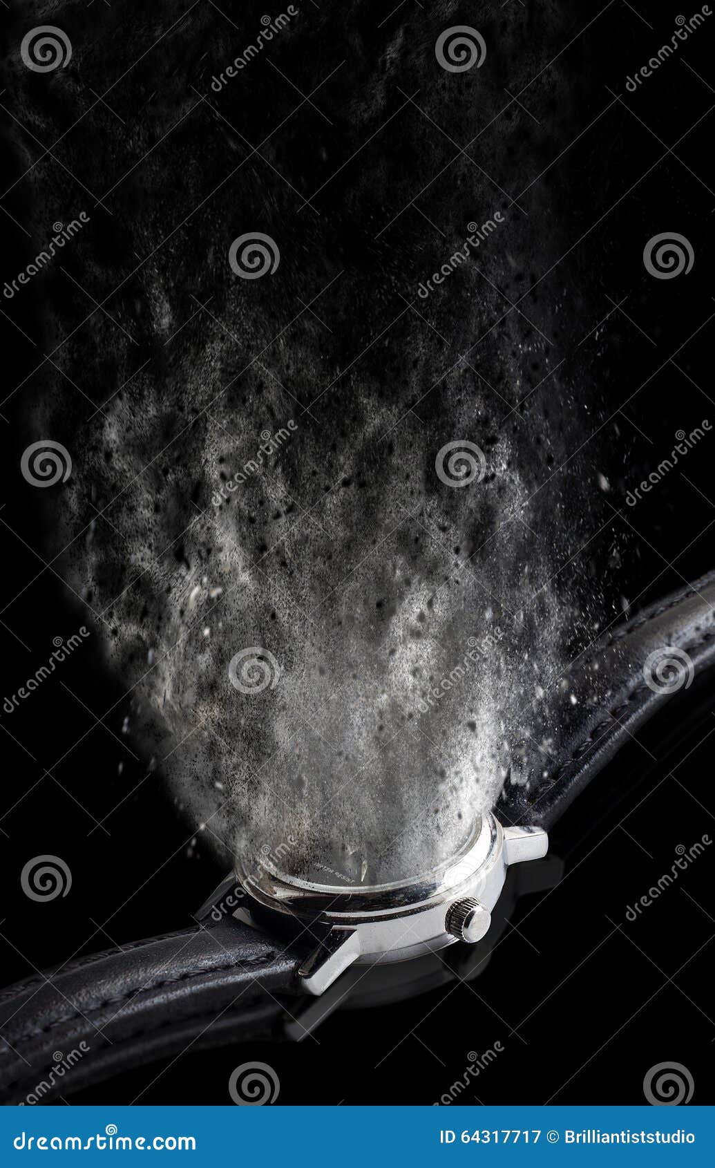 Wristwatch Explode Time Concept by Time Pressure and Time is Run Stock ...