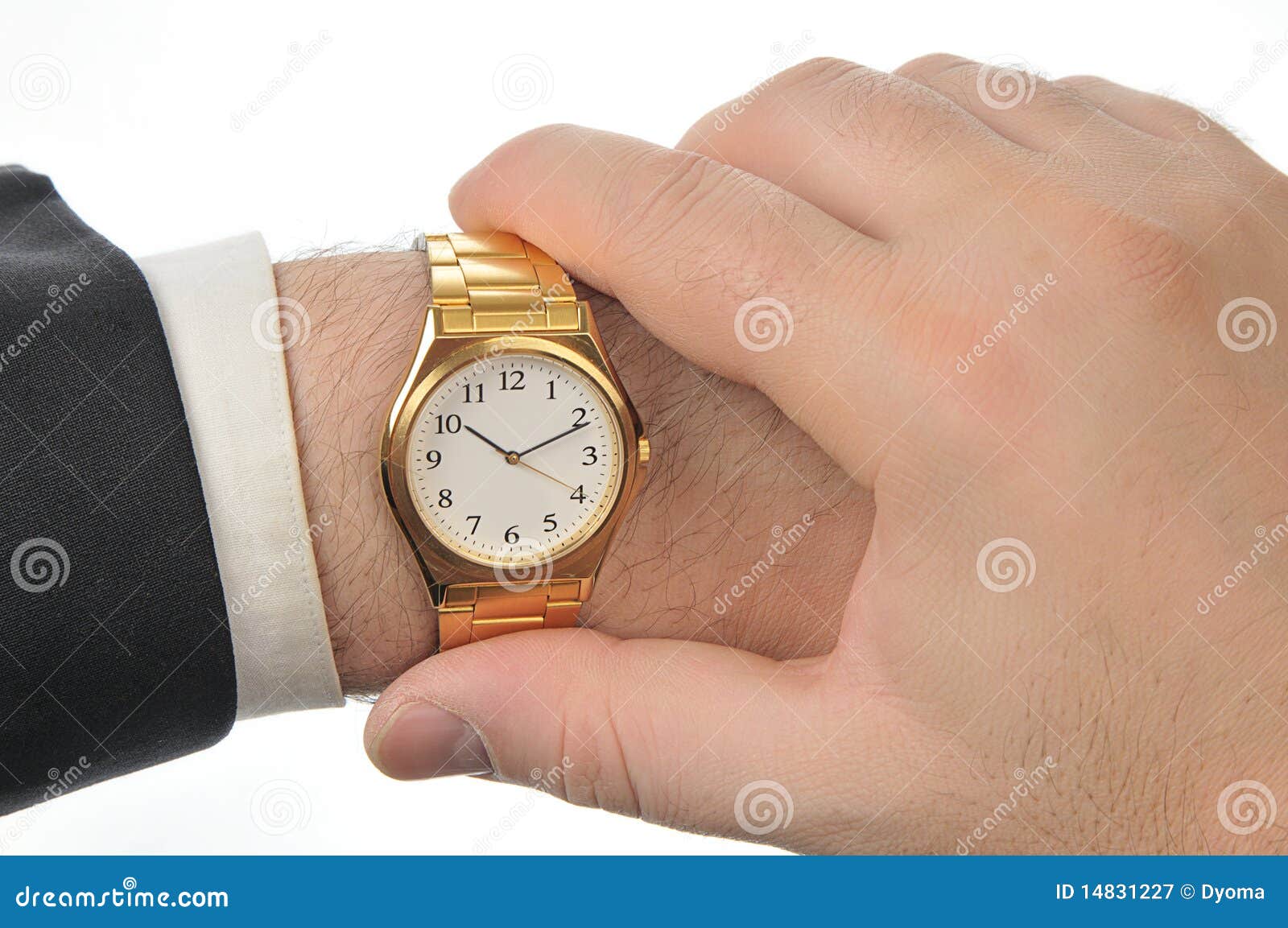 Wristwatch on hand stock image. Image of color, life - 14831227
