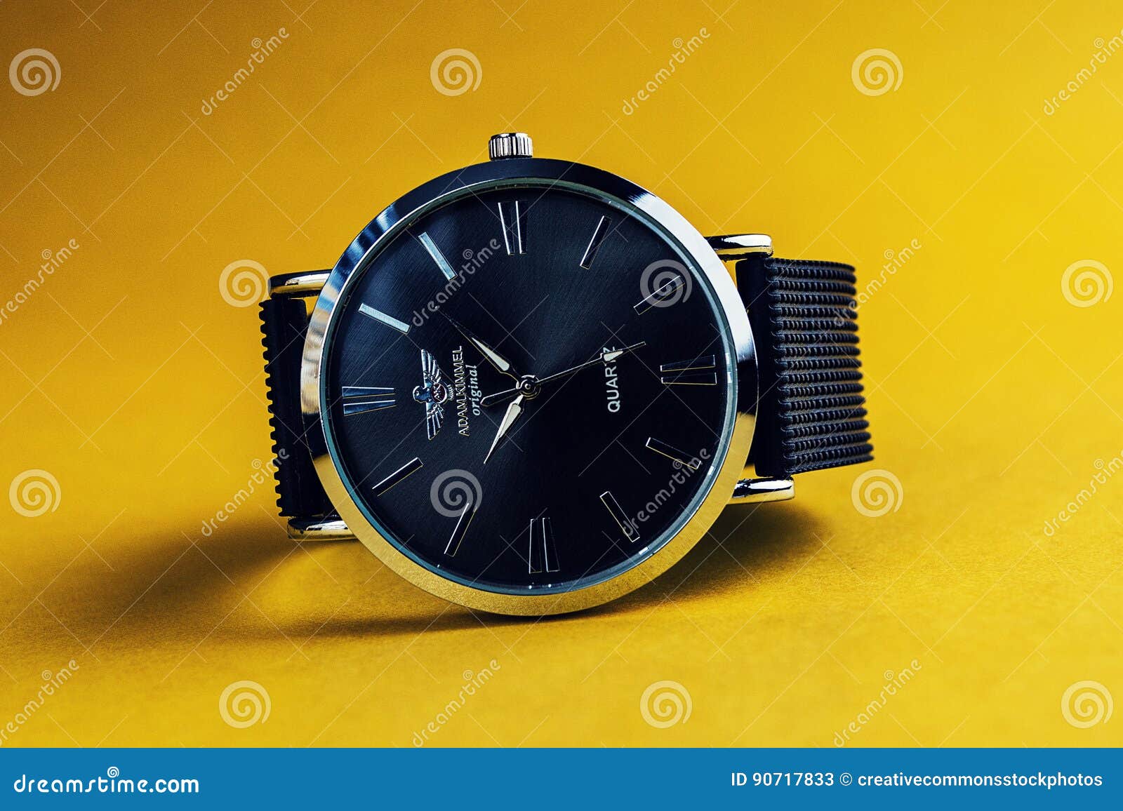 Wristwatch On Orange Picture. Image: 90717833