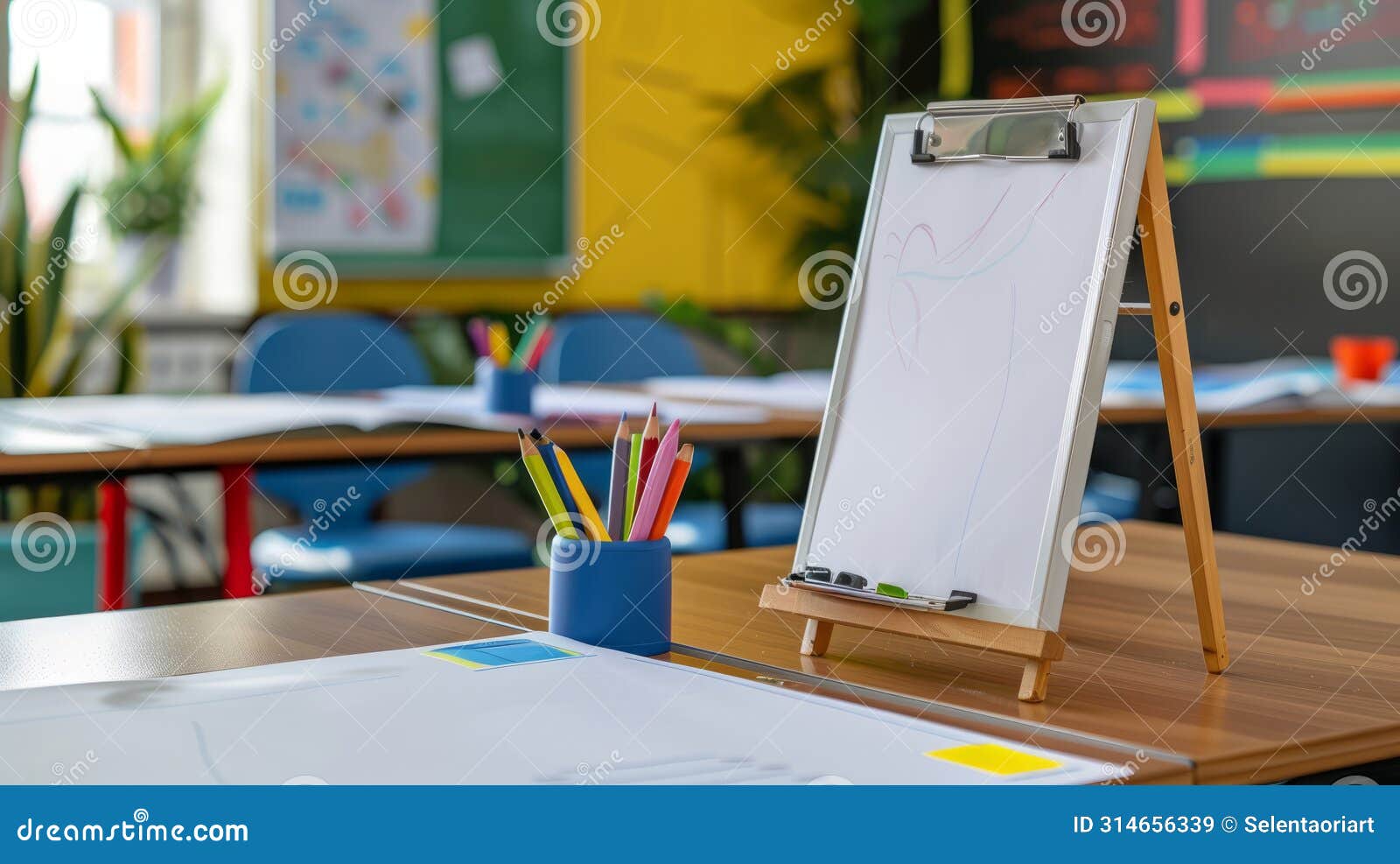 Writable Flip Chart Paper for Dynamic Teaching Stock Illustration ...