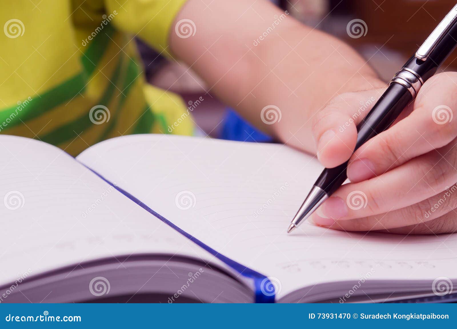 Write Activity with a Pen and a Book Stock Photo - Image of closeup ...