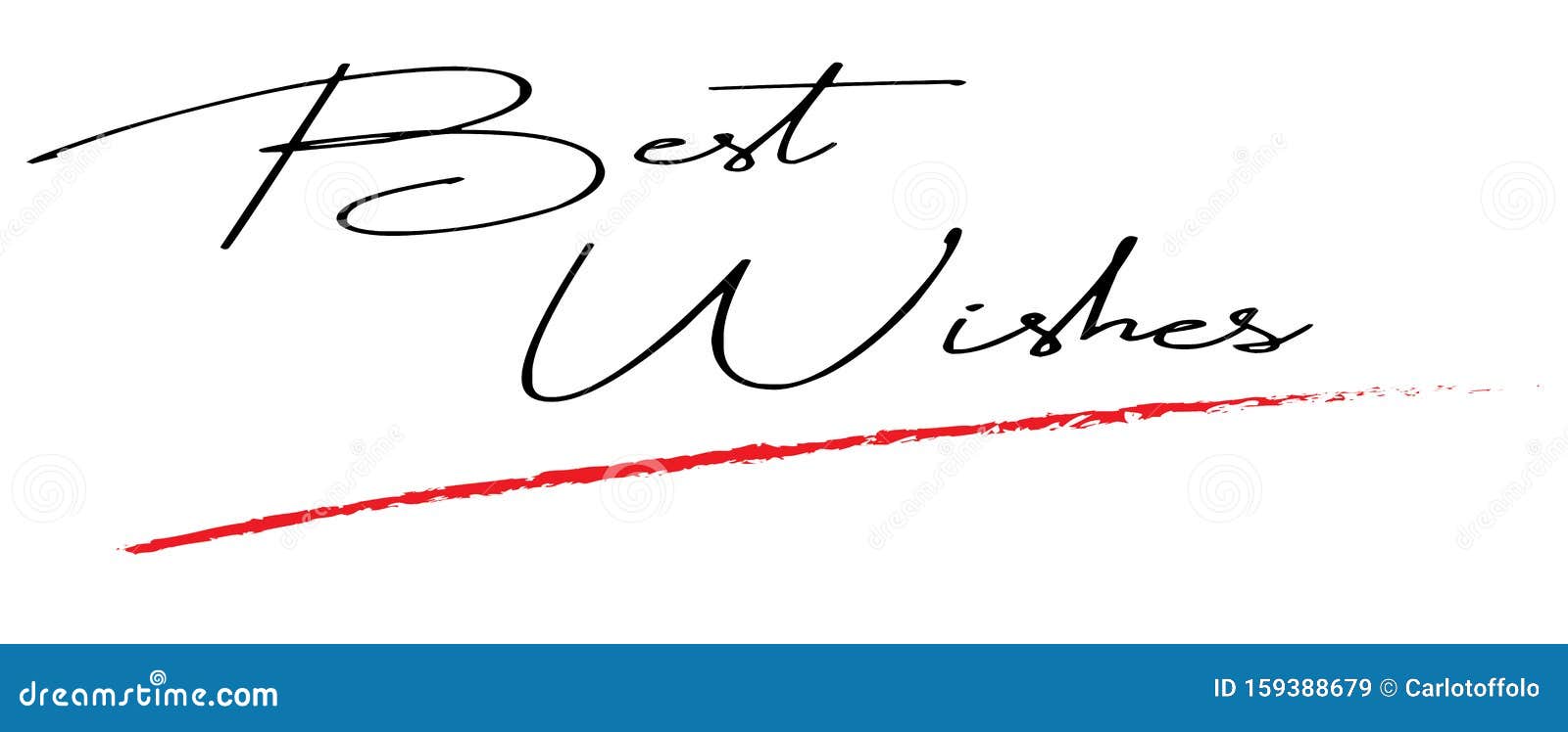 Best Wishes Handwrite Isolated on White Background - Vector Stock ...
