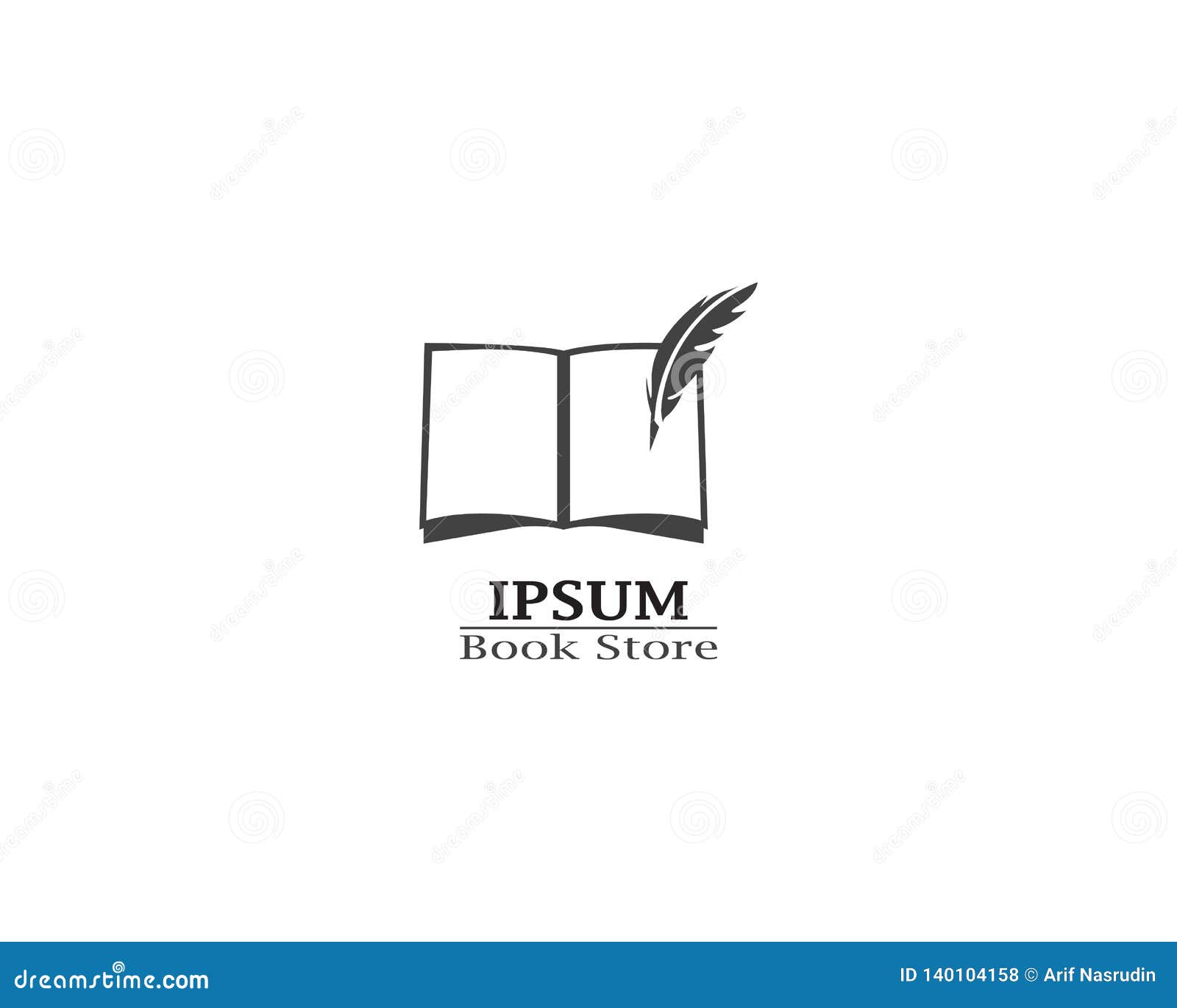 Write Book with Feather Pen Logo Template Vector Stock Illustration ...