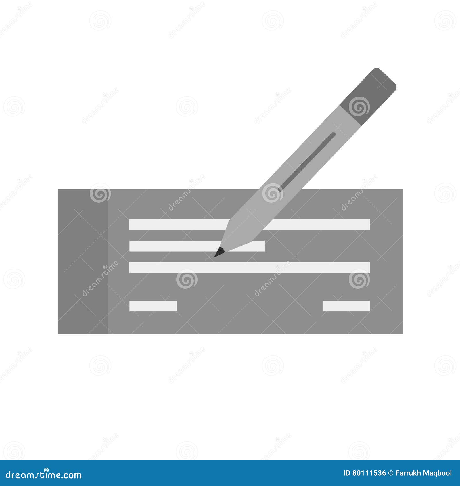 Write Cheque stock vector. Illustration of wealth, salary - 80111536