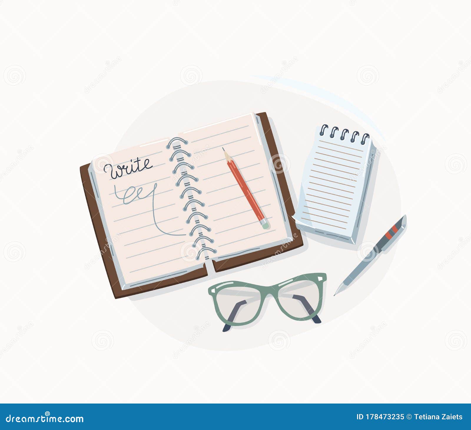 Writing Notes Notebook Stock Illustrations – 2,736 Writing Notes ...