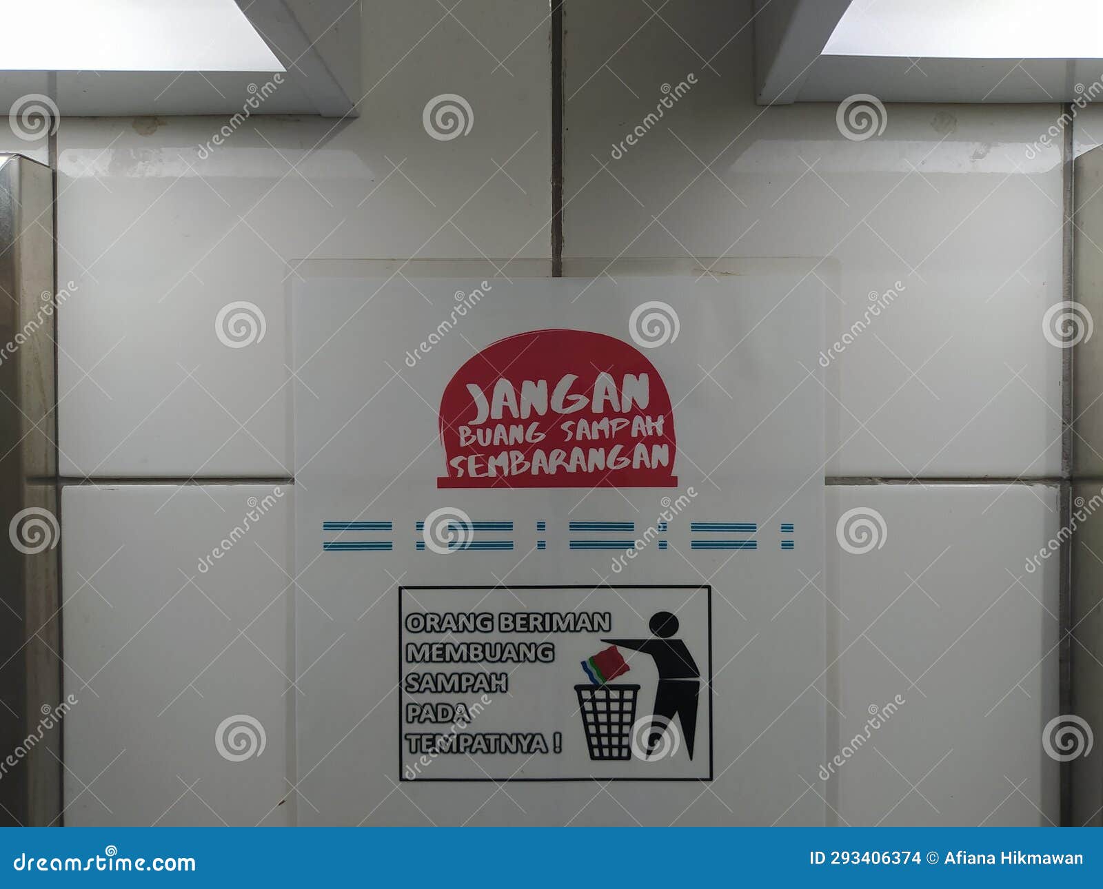 Write Do Not Throw Garbage in Any Place Located on the Wall Editorial ...