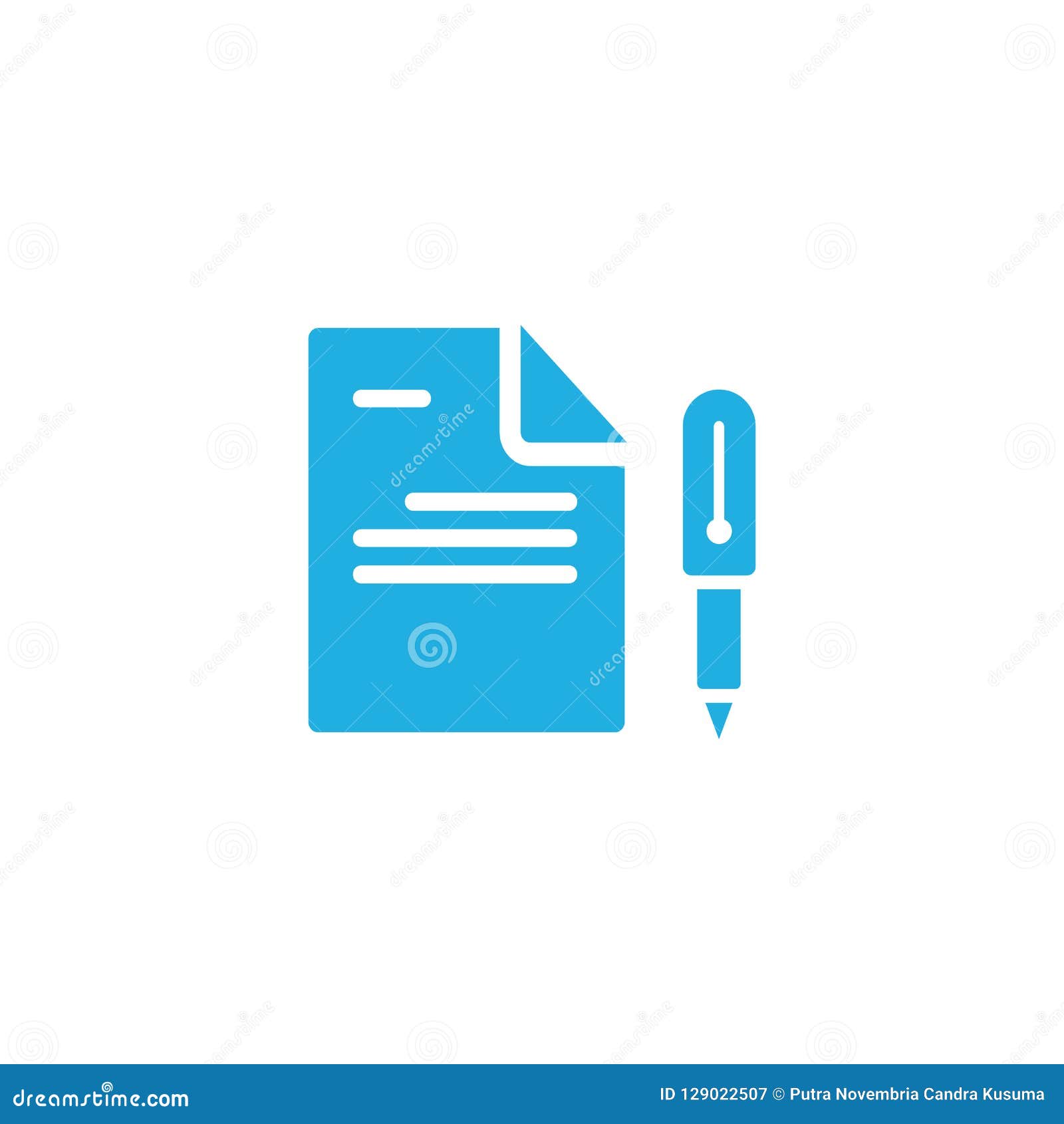 Write Document Logo Icon Design Stock Vector - Illustration of contract ...