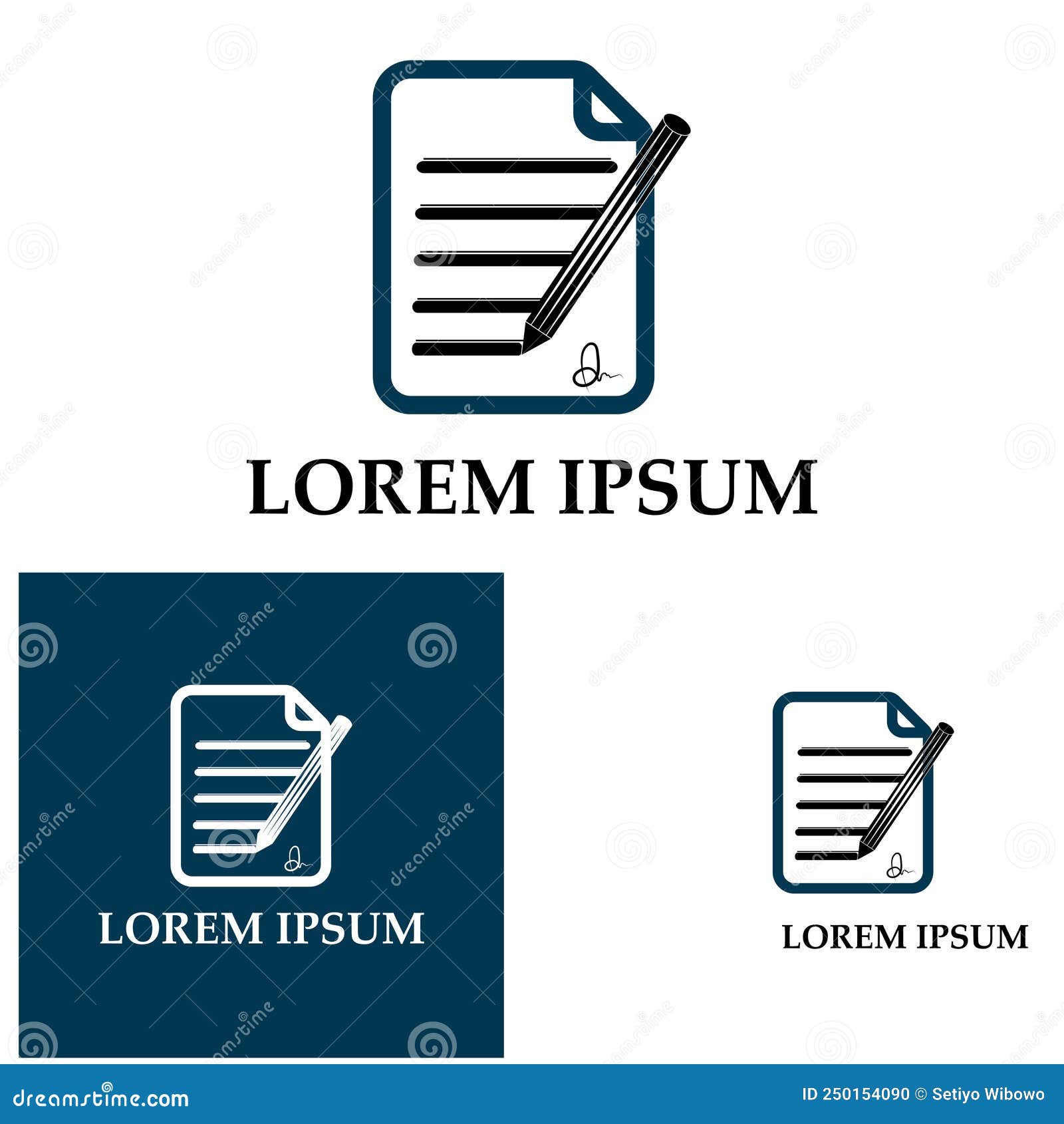 Write Document User Interface Outline Icon Logo Vector Illustration Stock Vector - Illustration ...