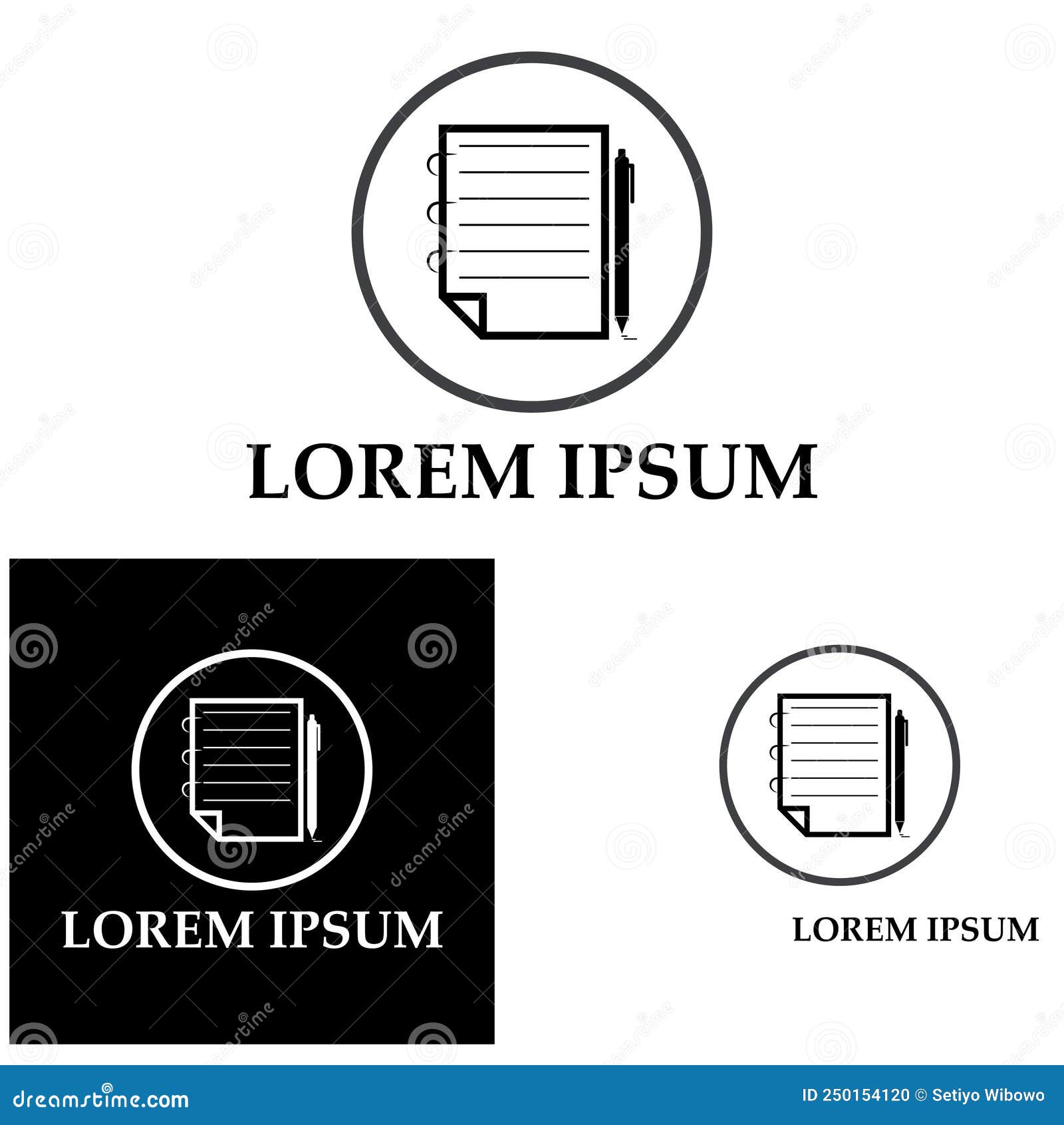 Write Document User Interface Outline Icon Logo Vector Illustration ...