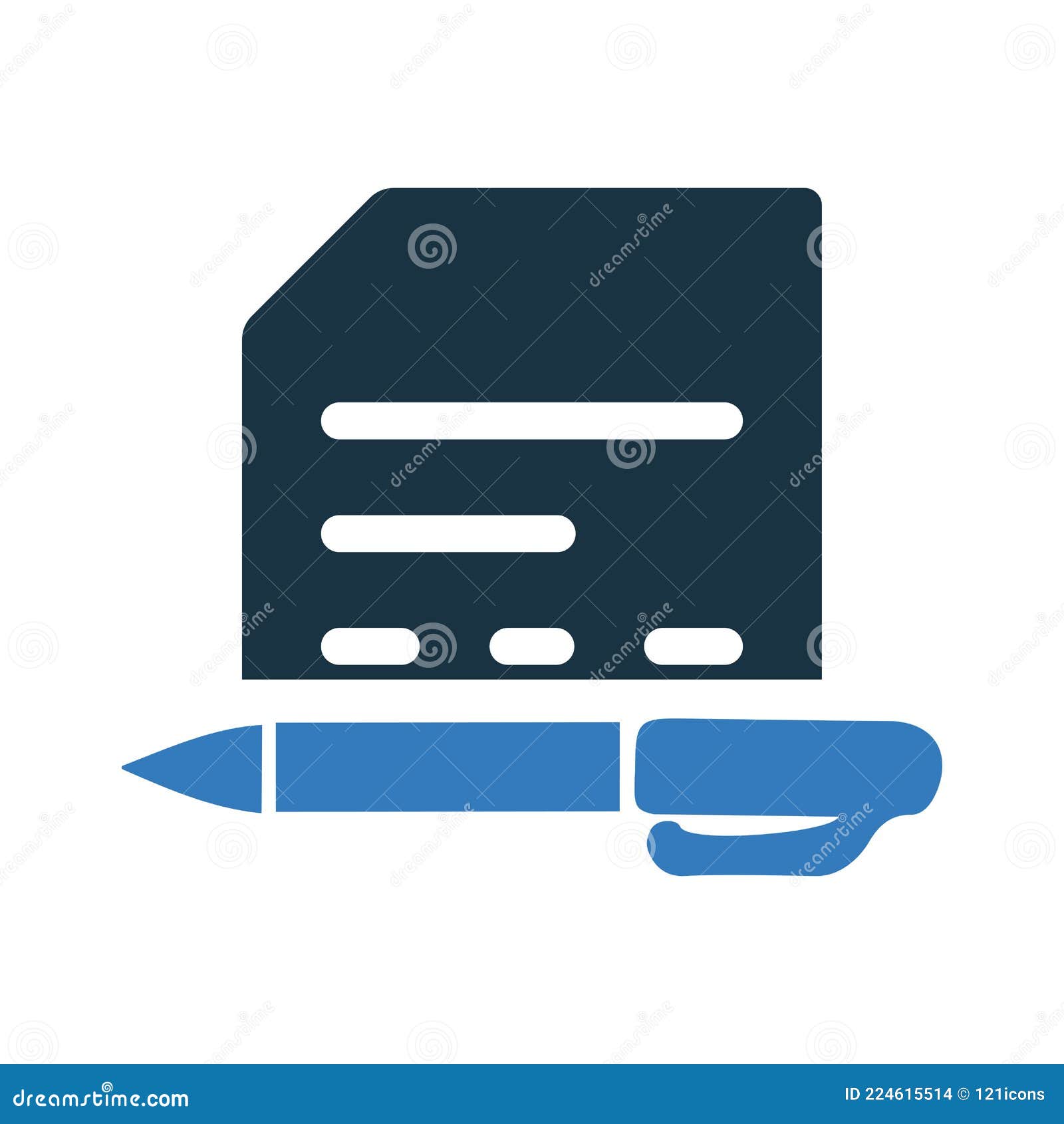 Write, Document, Writing Icon. Simple Editable Vector Design Isolated ...