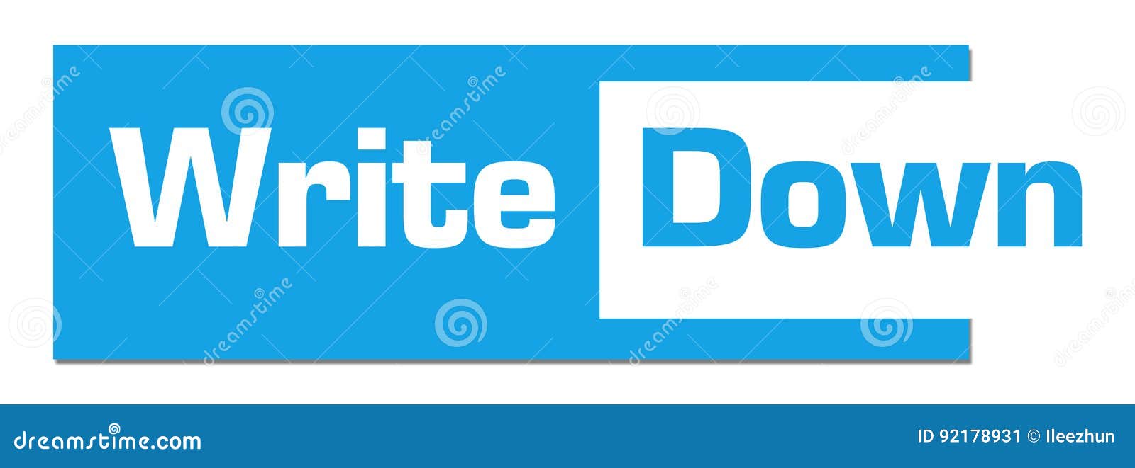 Write Down Blue Abstract Bar Stock Illustration - Illustration of notes ...