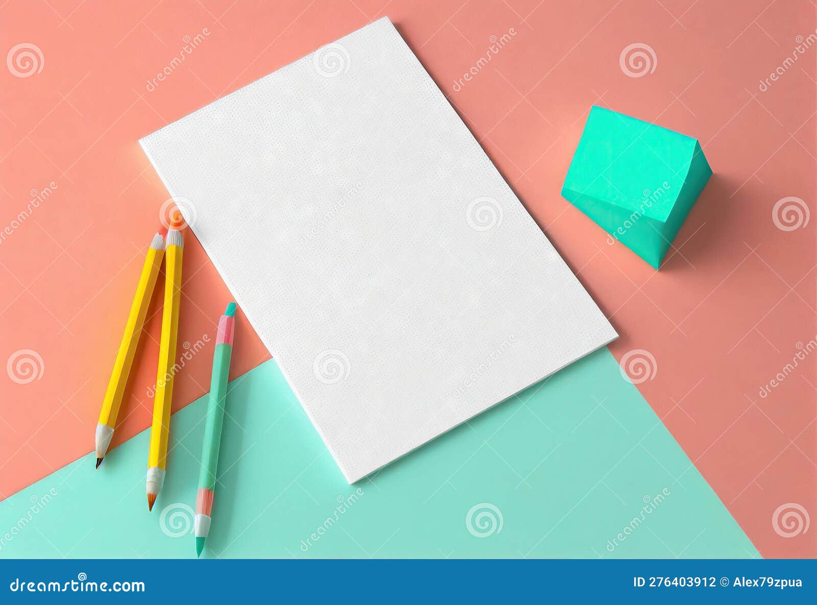 Write it Down: Note Paper and Pencil with Eraser - Generative AI Stock ...