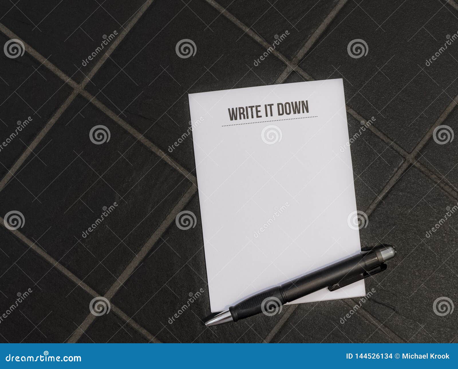 Write it down notepad stock photo. Image of notepaper - 144526134