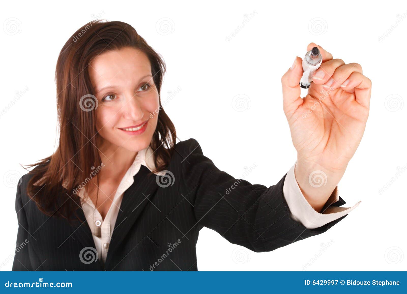 Write or draw stock image. Image of caucasian, confident - 6429997