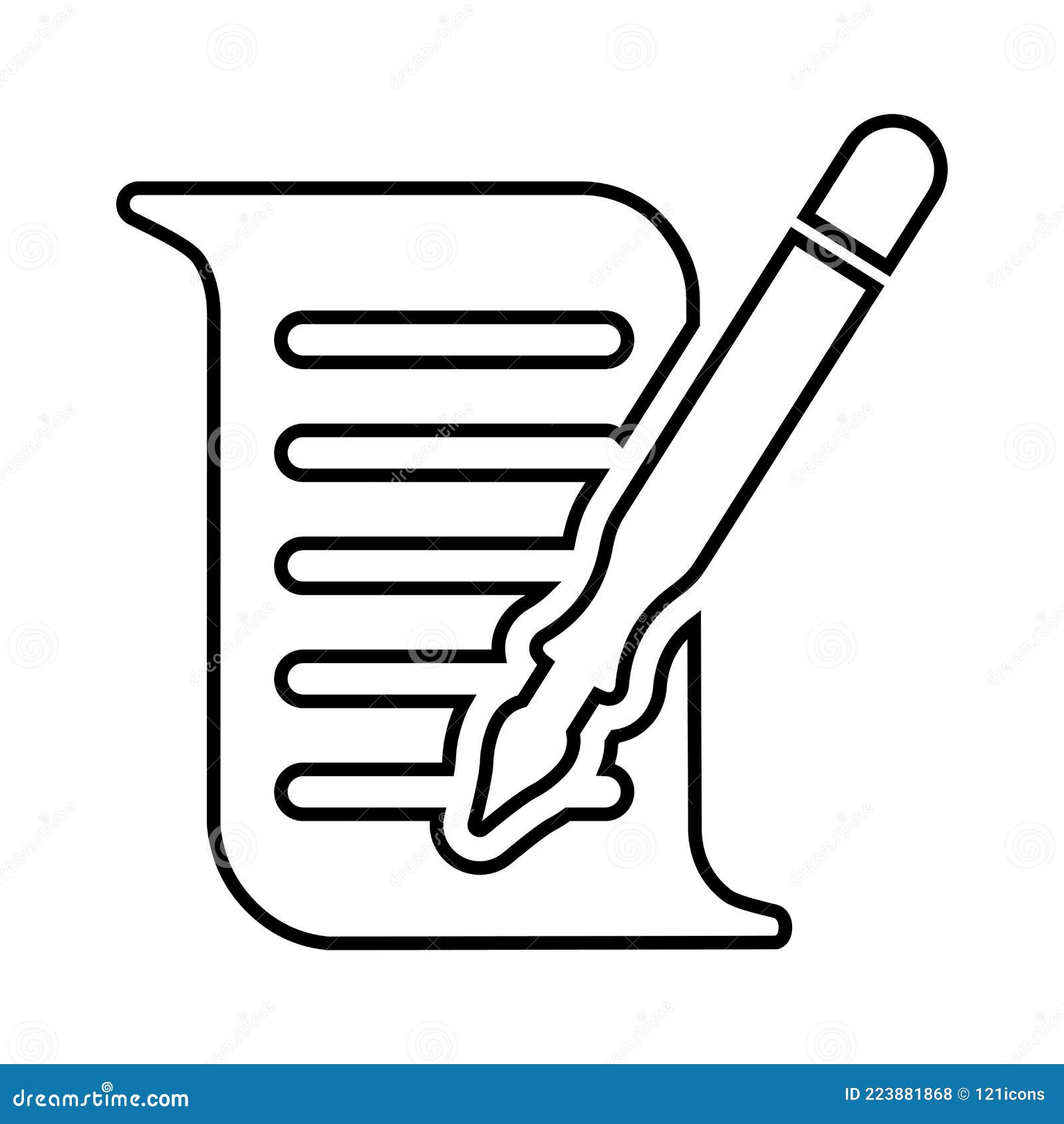 Write, Edit, Writing Line Icon. Outline Vector Stock Vector ...