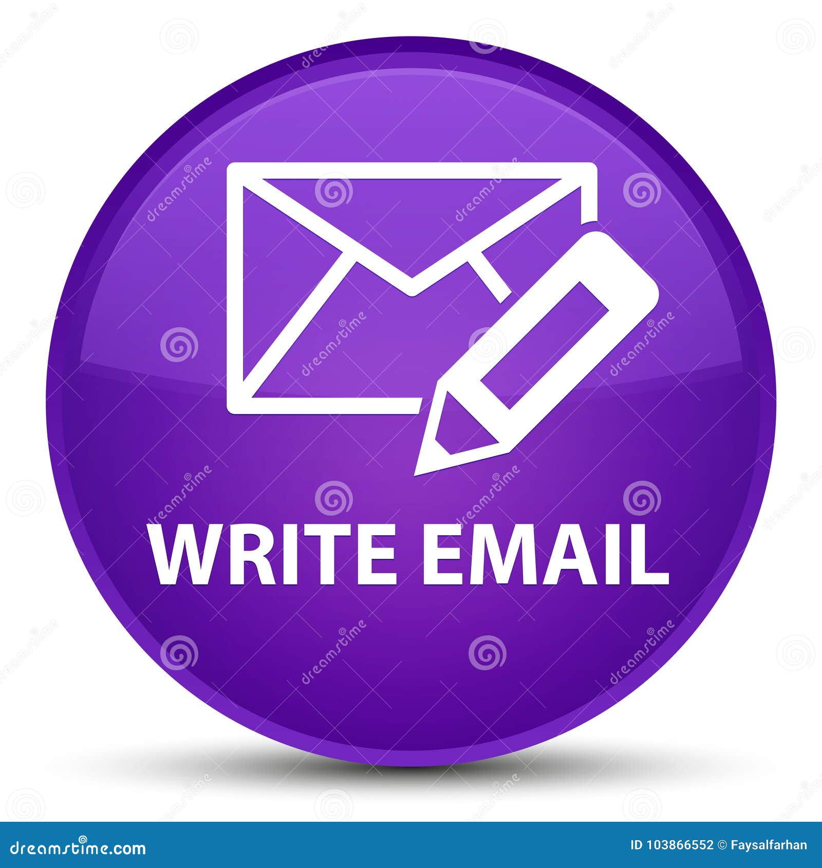 Write Email Special Purple Round Button Stock Illustration ...