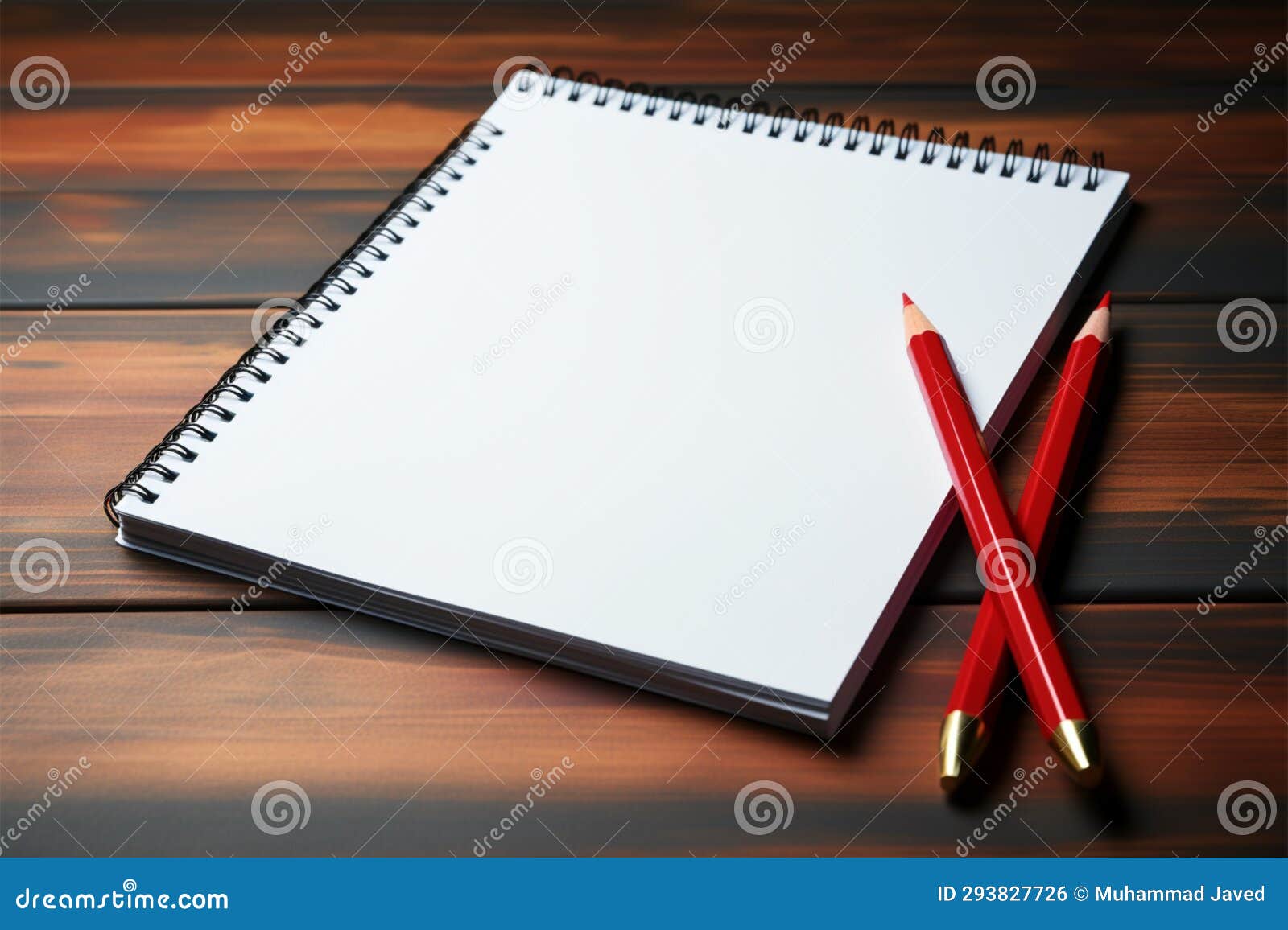 Write Goals and Tasks with a Notepad and Red Pencil Setup Stock ...