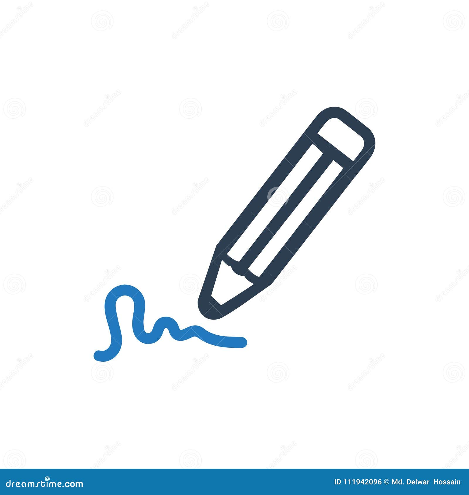 Write Icon stock vector. Illustration of writing, symbol - 111942096