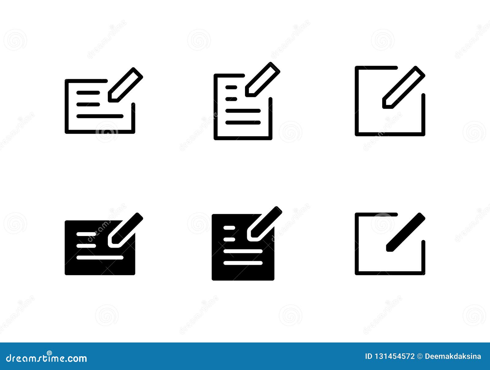 Write Icon Logo Vector Symbol. Edit Icon Isolated on White Background ...