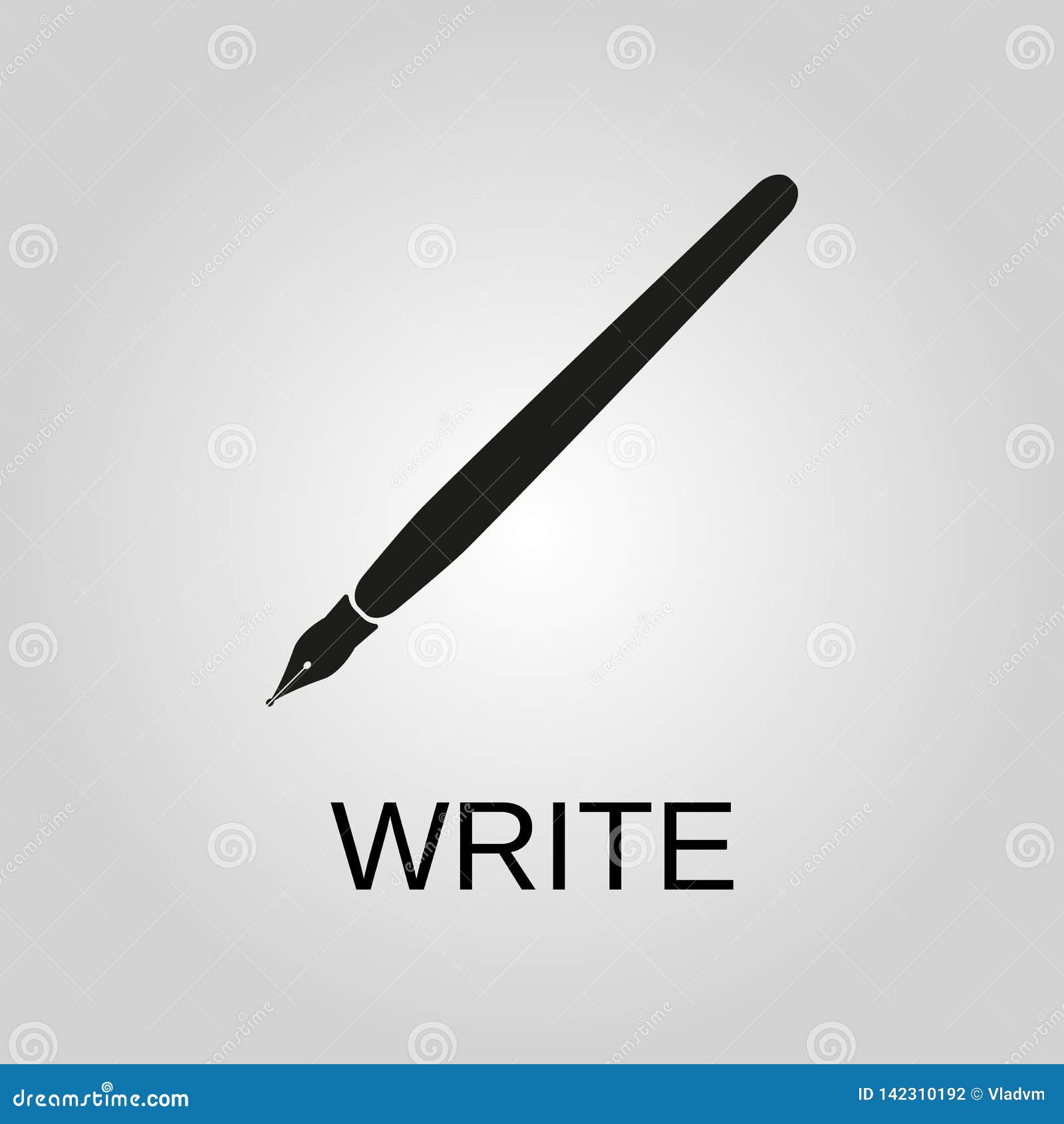 Write Icon. Write Symbol. Flat Design. Stock - Vector Illustration ...
