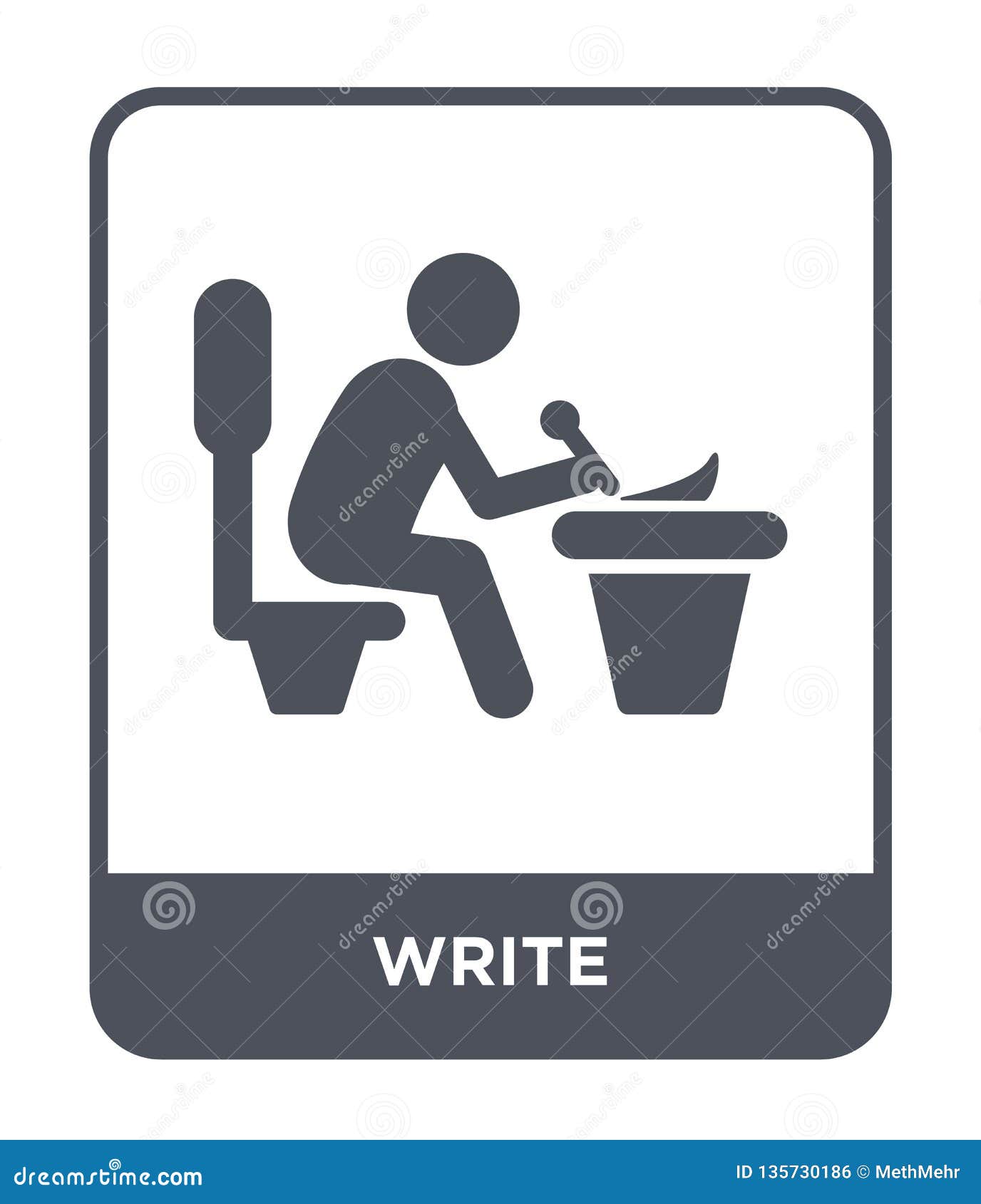 Write Icon in Trendy Design Style. Write Icon Isolated on White ...