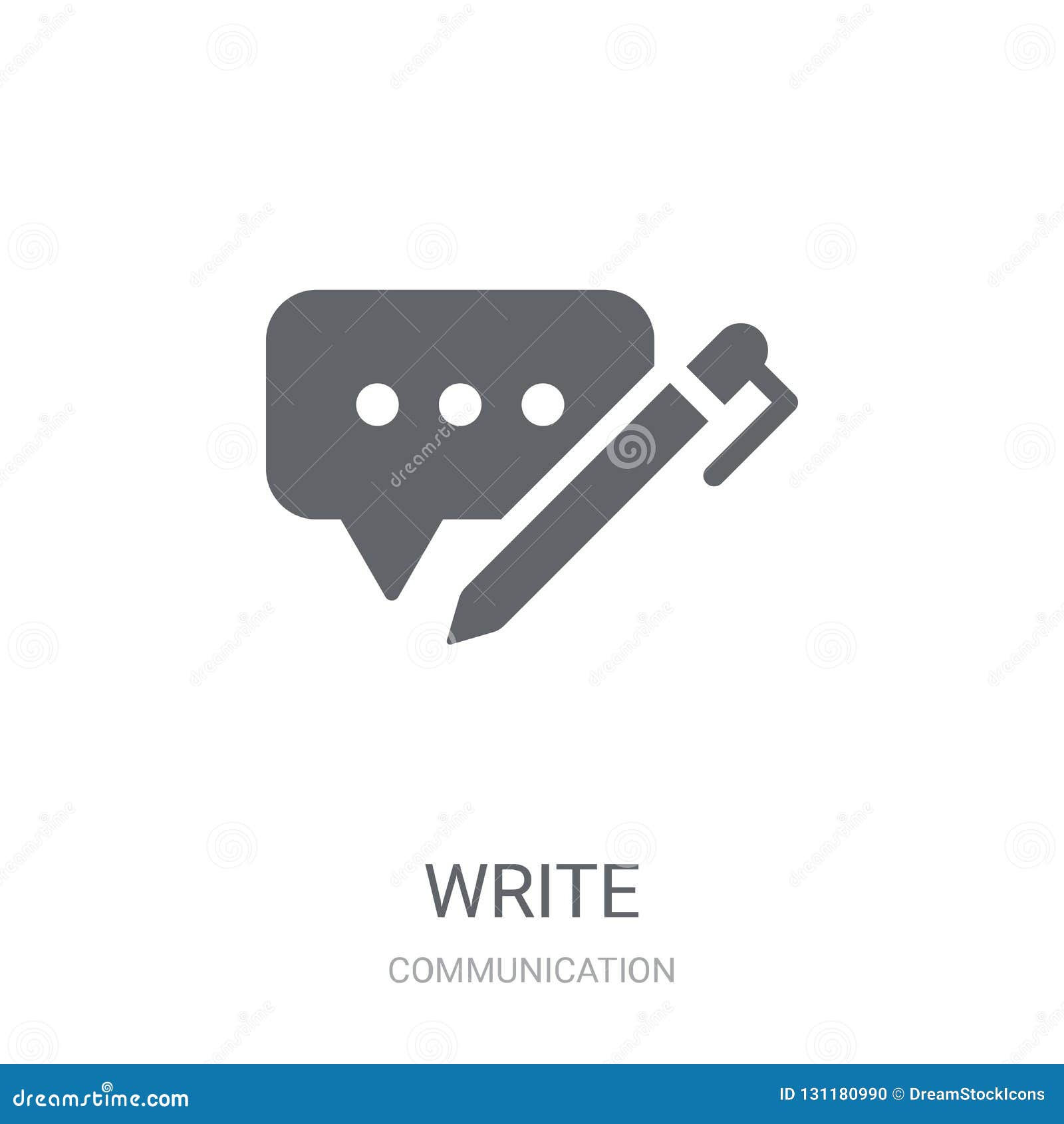 Write Icon. Trendy Write Logo Concept on White Background from C Stock ...