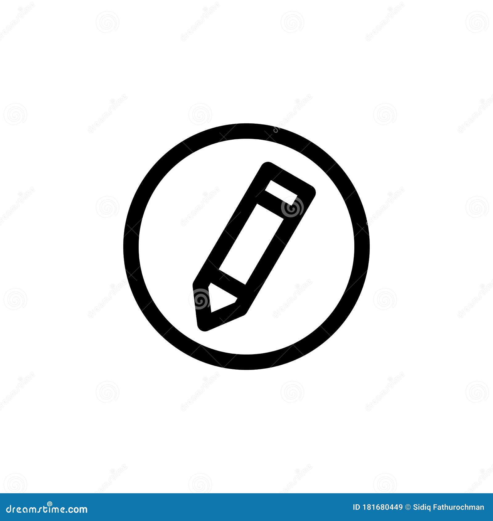 Write Icon stock vector. Illustration of object, notepad - 181680449