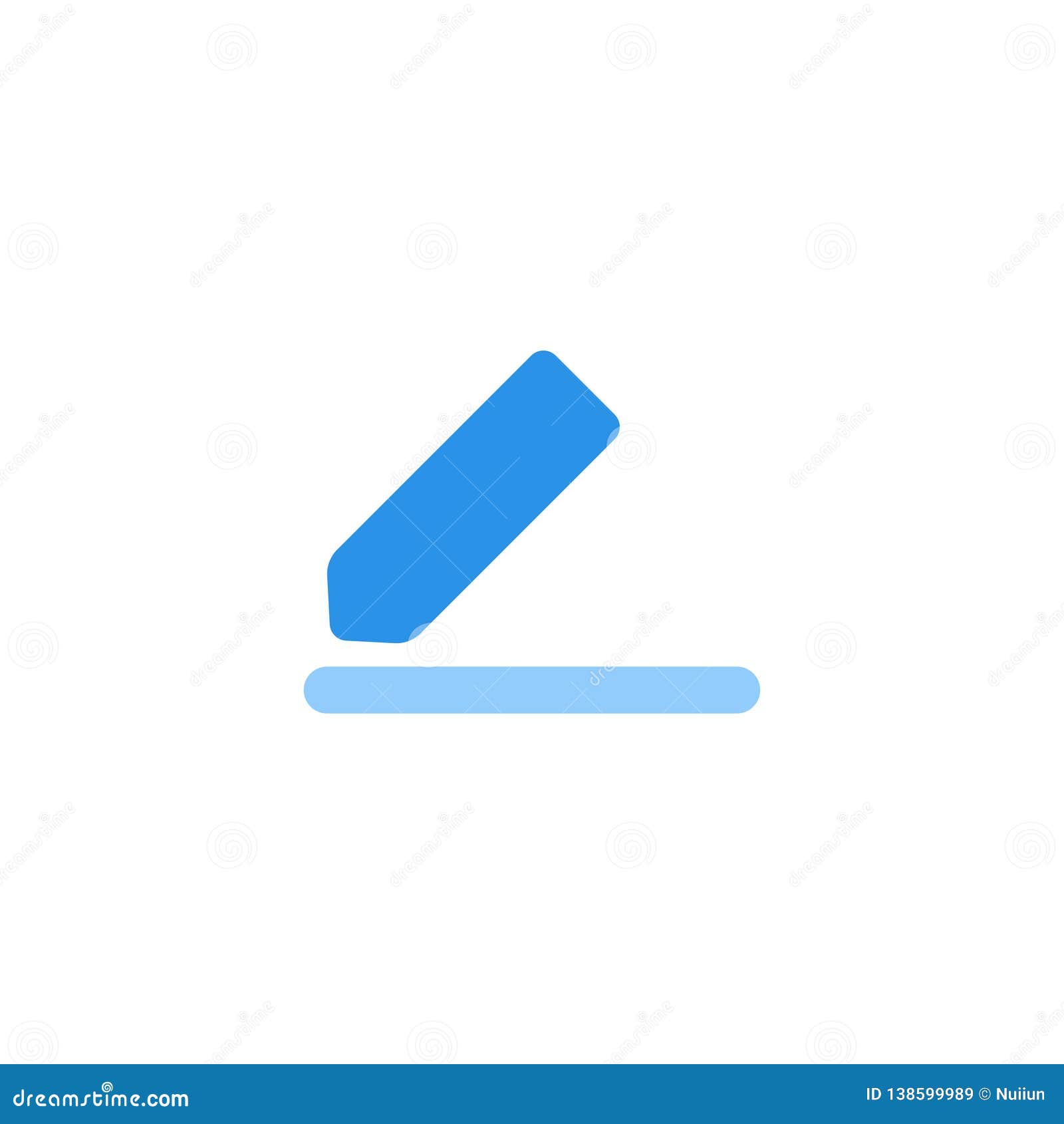 Write Icon Vector Blue Monochrome Color Stock Vector - Illustration of ...