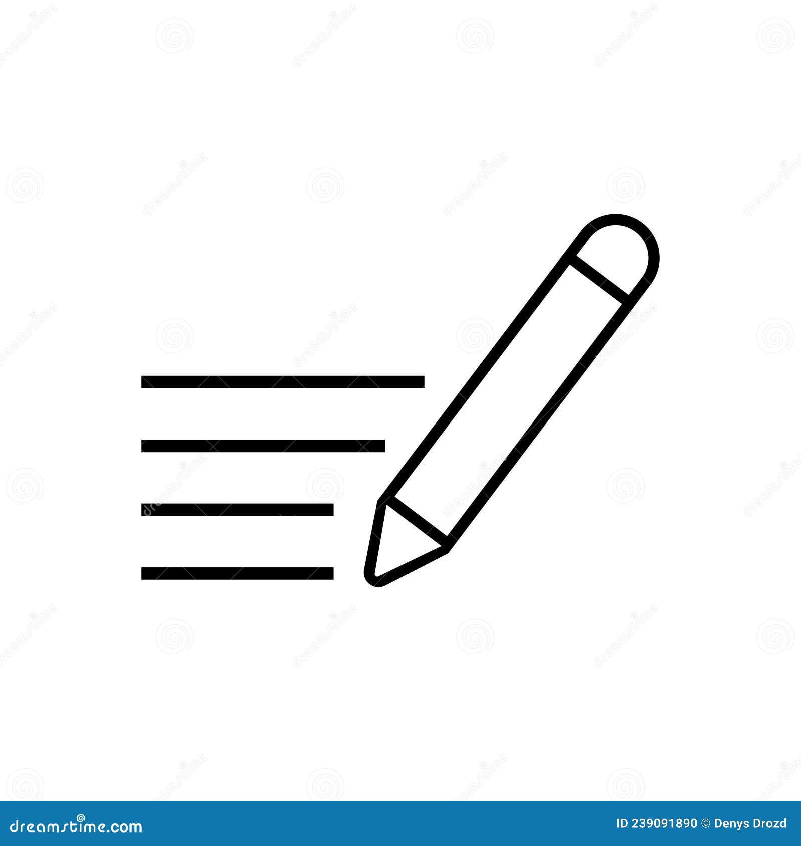 Write Icon Vector. Notes Illustration Sign. Writer Symbol. Notebook ...