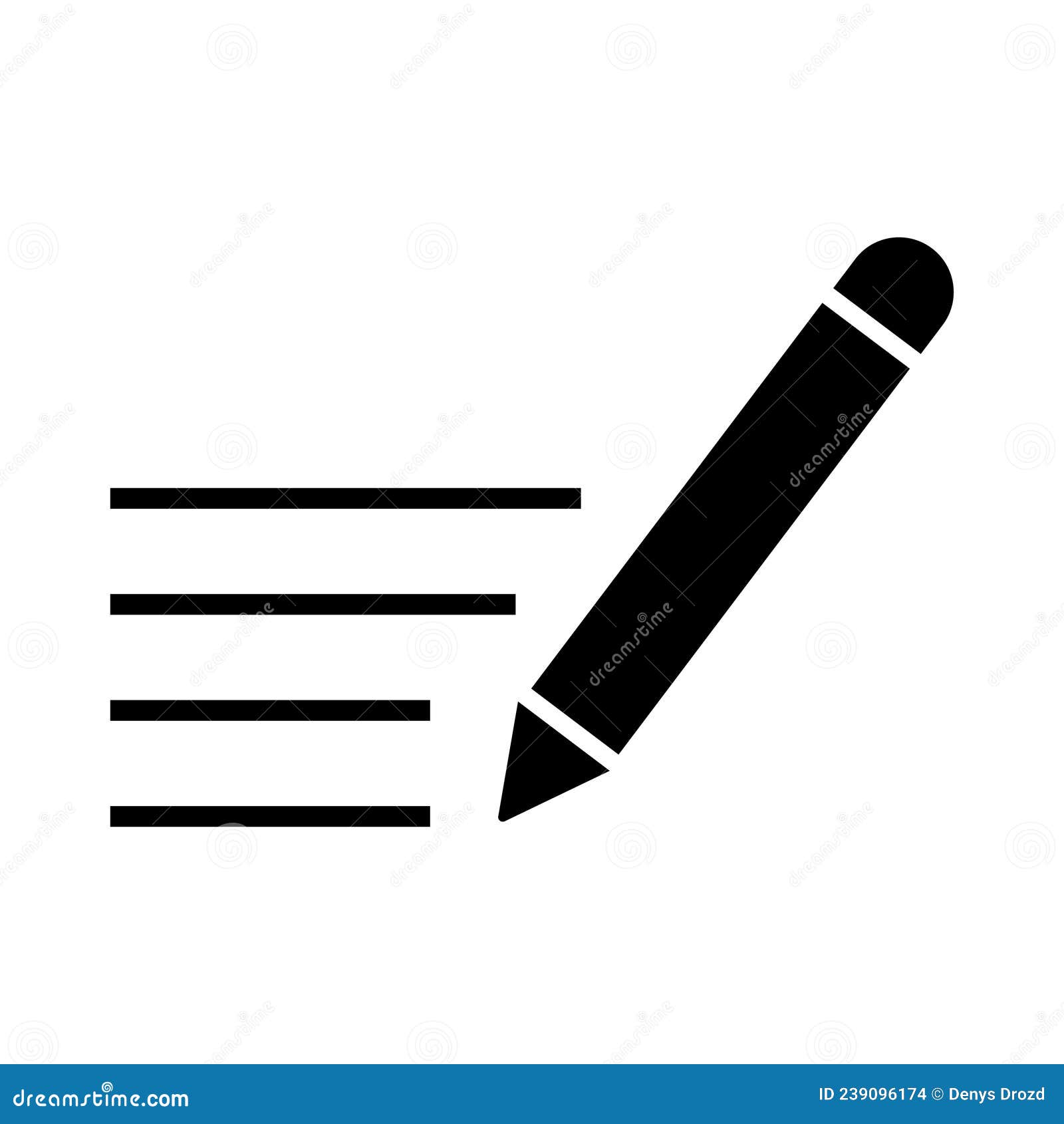 Write Icon Vector. Notes Illustration Sign. Writer Symbol. Notebook ...