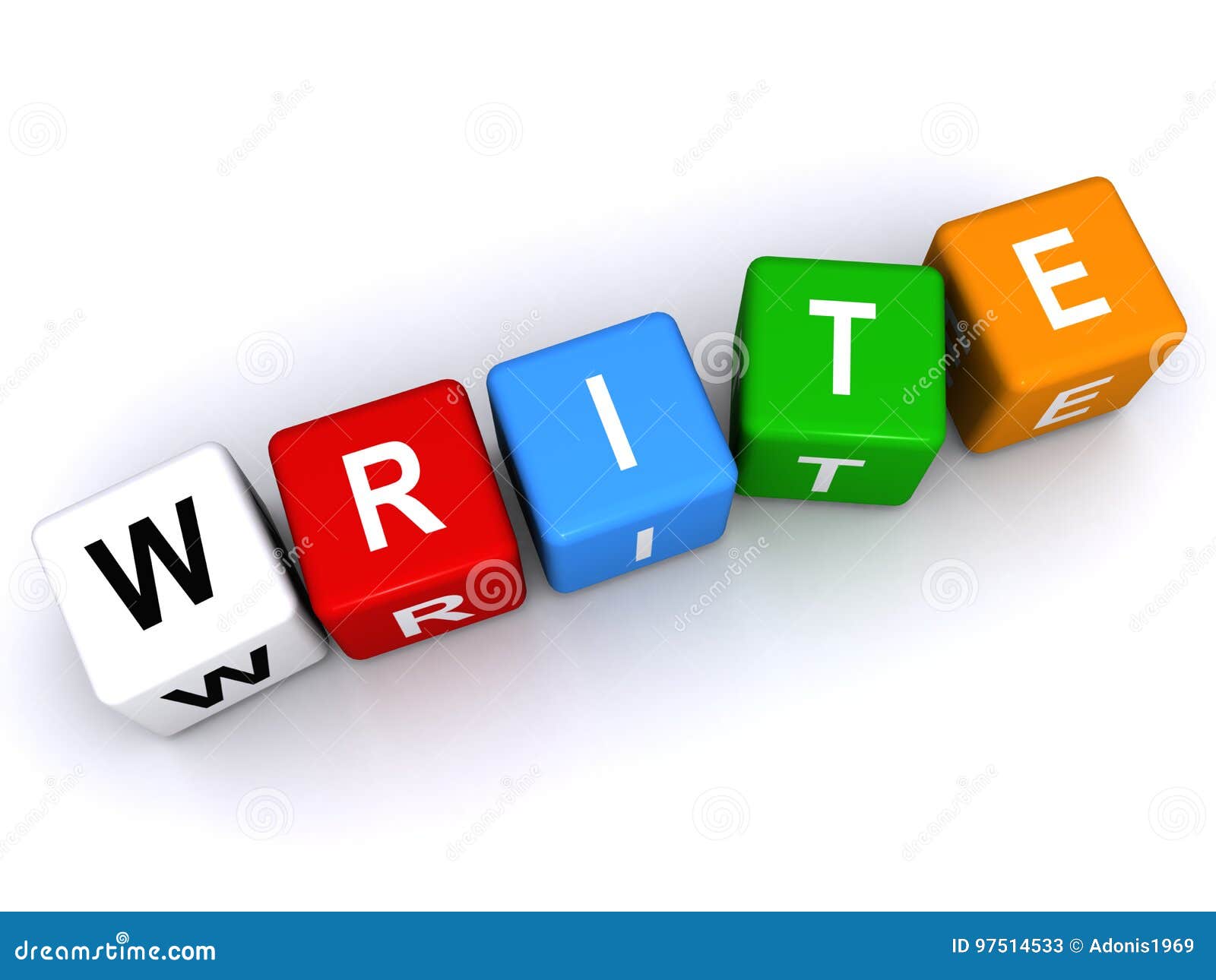 Write stock illustration. Illustration of education, design - 97514533