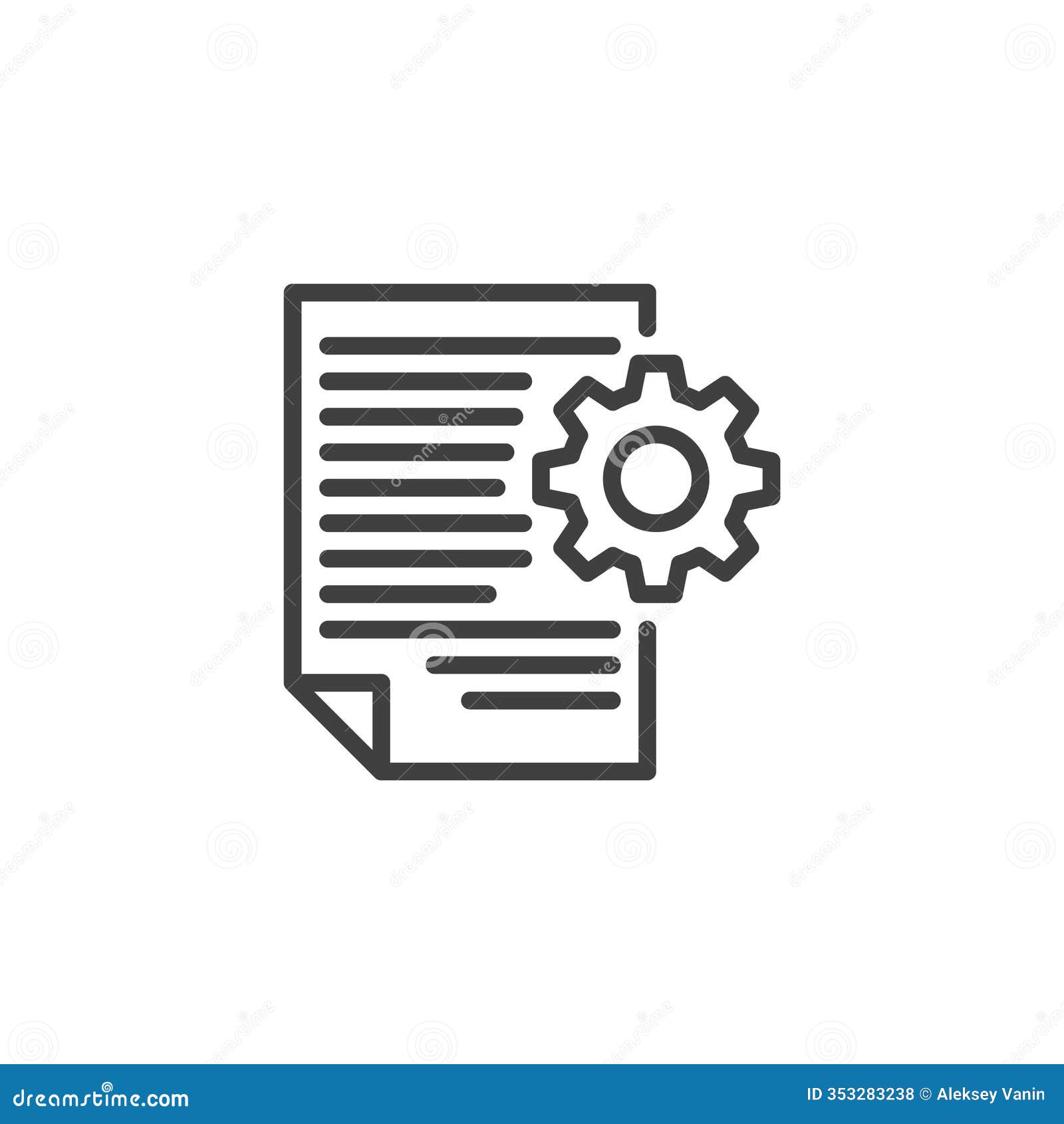 Write Instructions Line Icon Stock Illustration - Illustration of ...