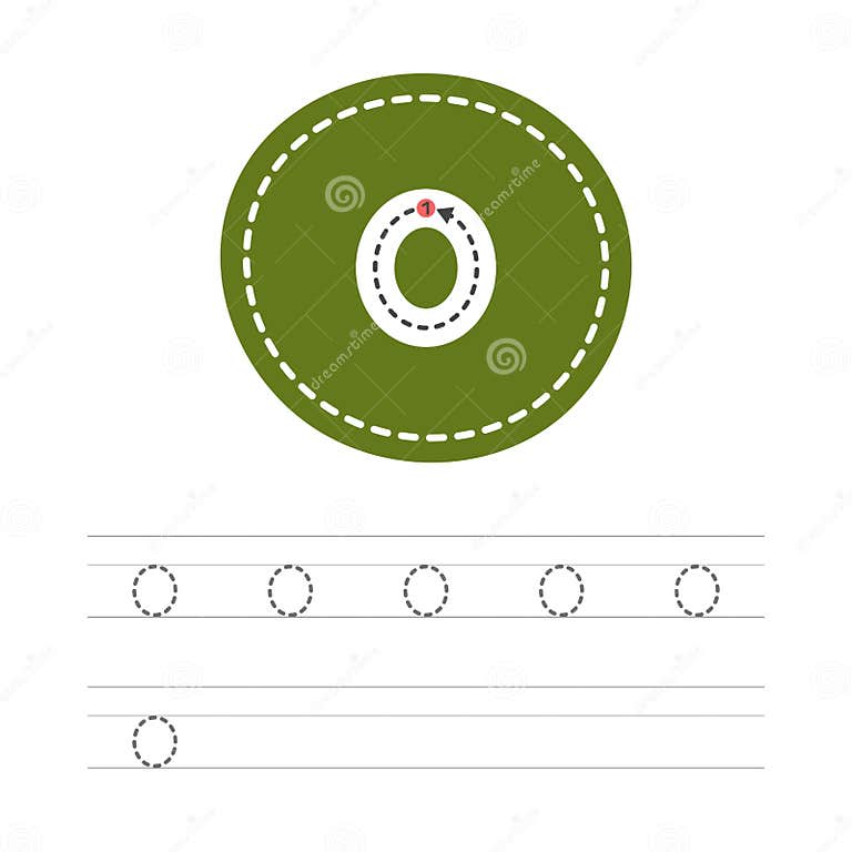 Write a letter O small stock vector. Illustration of graphic - 159437172