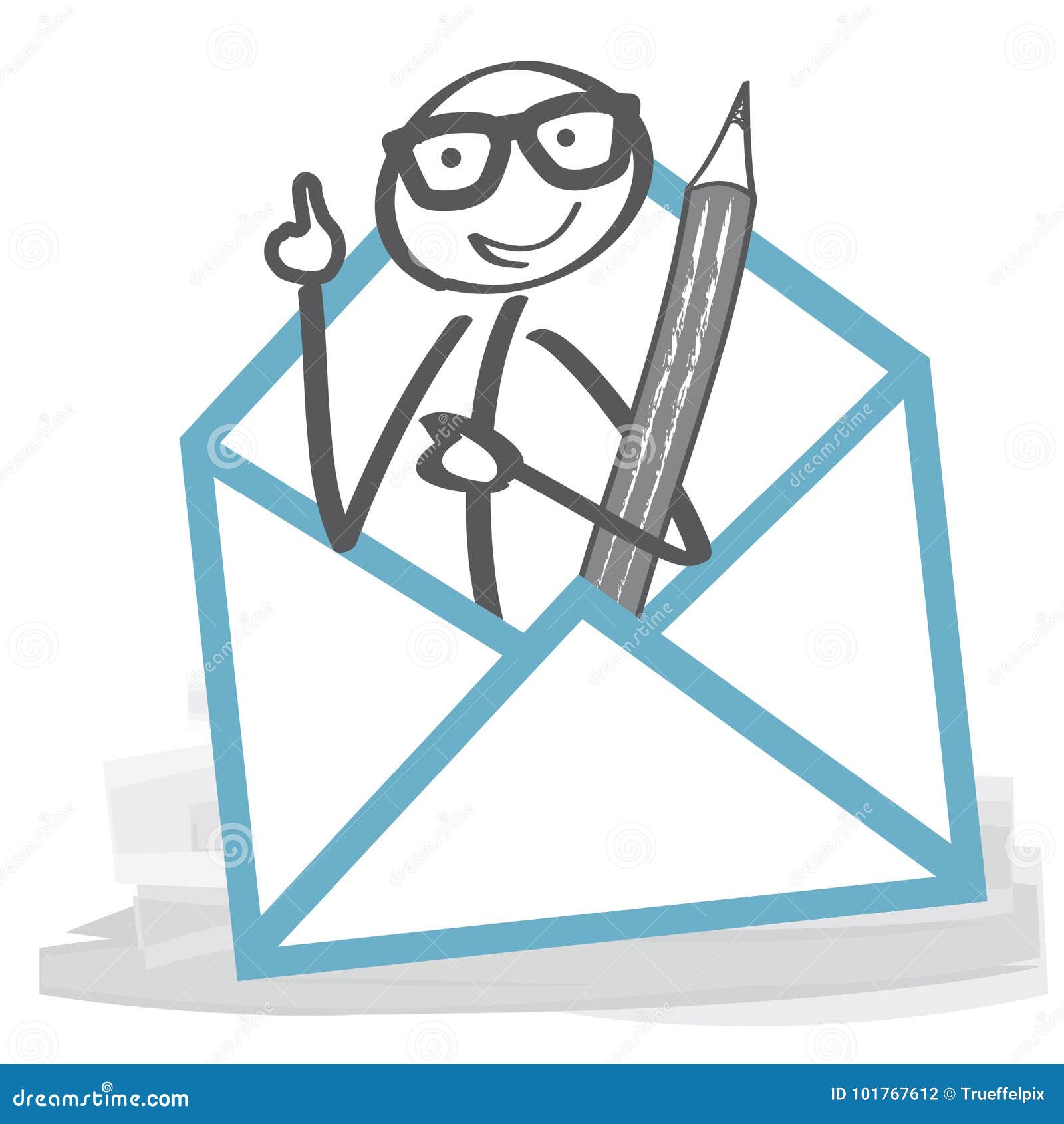 Write a letter stock illustration. Illustration of handwriting - 101767612