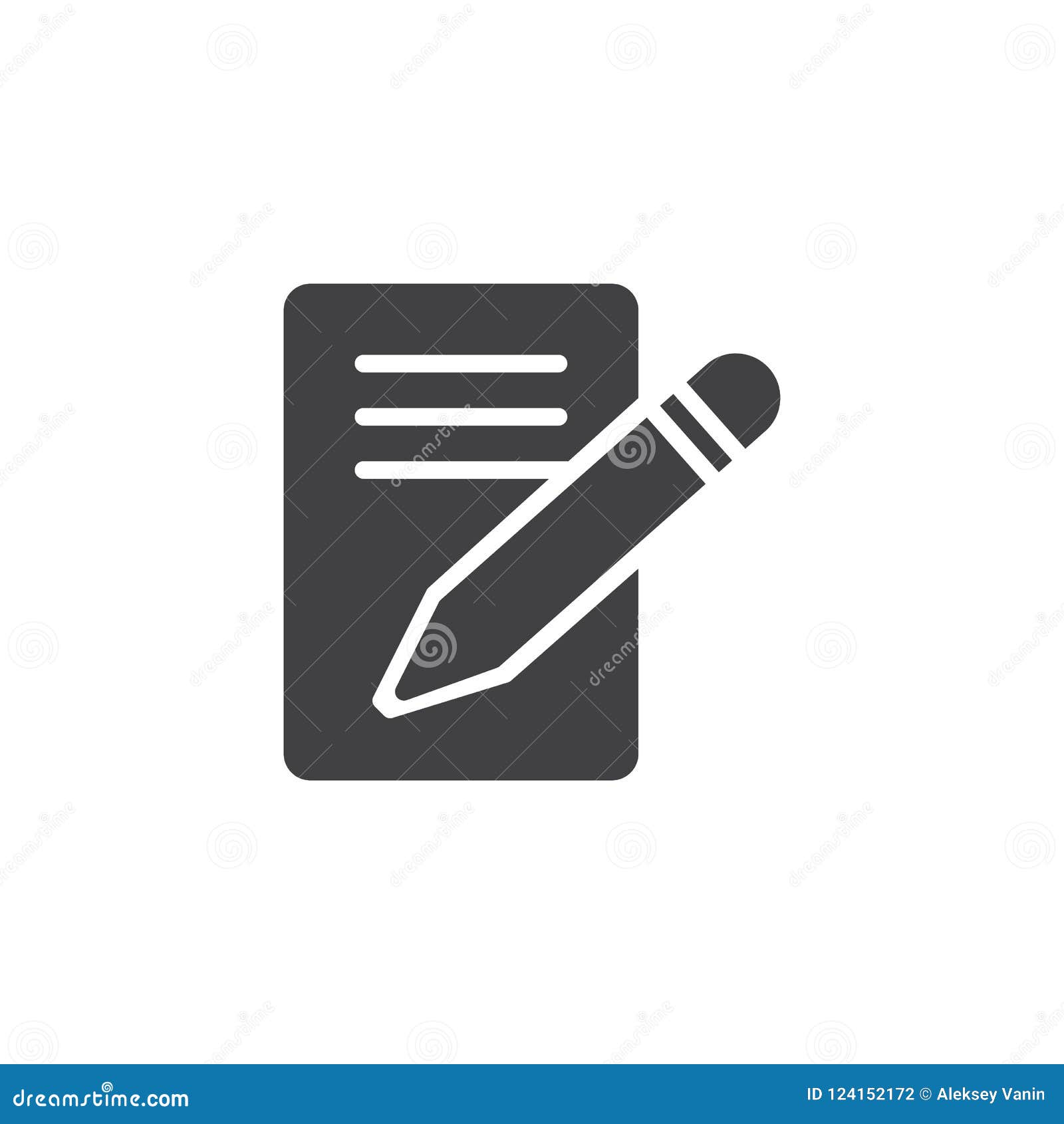 Write letter vector icon stock vector. Illustration of symbol - 124152172