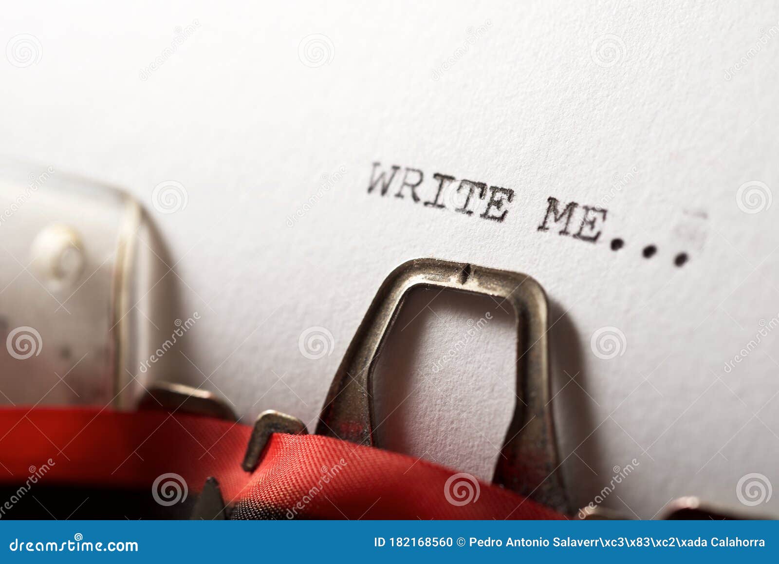 Write me.. stock photo. Image of lettering, capital - 182168560